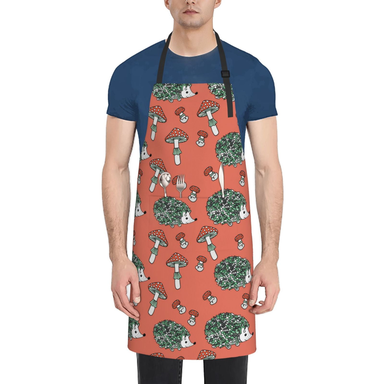Bingfone Hedgehog Mushroom Apron Gifts For Men, Women Professional ...