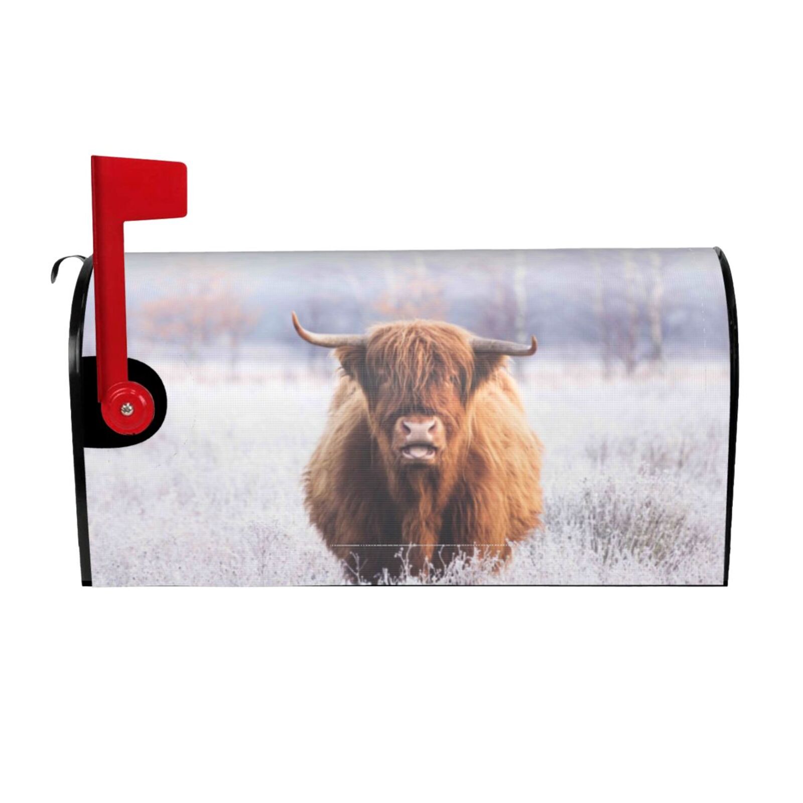 Bingfone Highland Cow Magnetic Mailbox Cover Standard Size For Garden ...