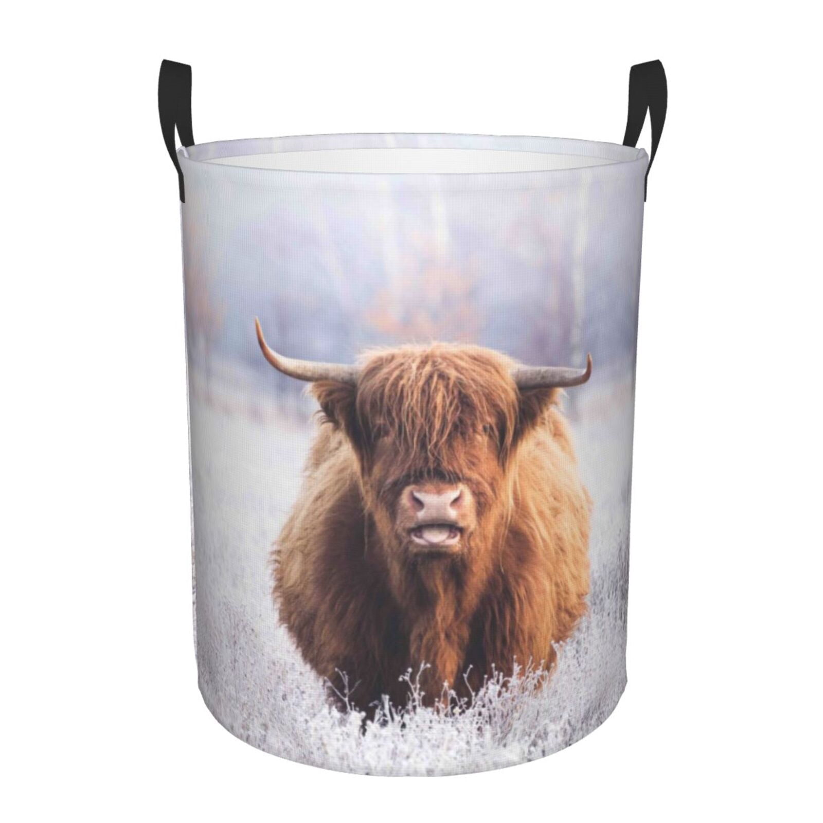 Bingfone Highland Cow Waterproof Foldable Laundry Hamper Bucket With ...