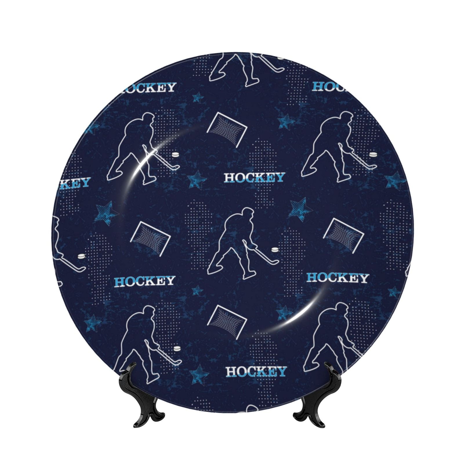 Bingfone Hockey Players Print Bone China Dinner Decorative Plates ...