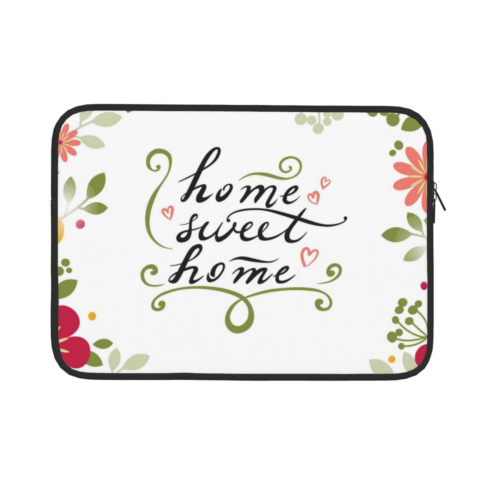 Bingfone Home Sweet Home Floral Laptop Sleeve Case 13 Inch, 360 ...