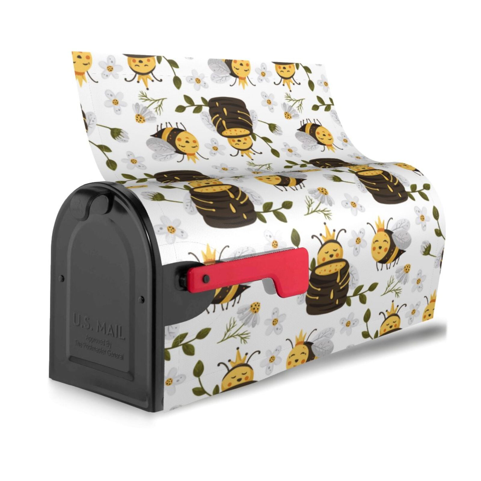 Bingfone Honey Bee Insect Magnetic Mailbox Cover Standard Size for ...