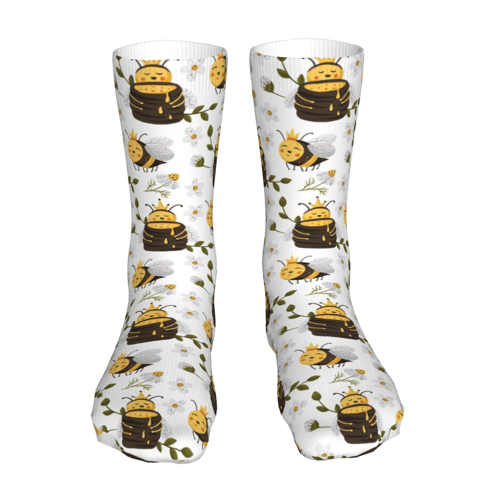 Bingfone Honey Bee Insect Prirnt Women's Men's Fun Pattern and Solid ...
