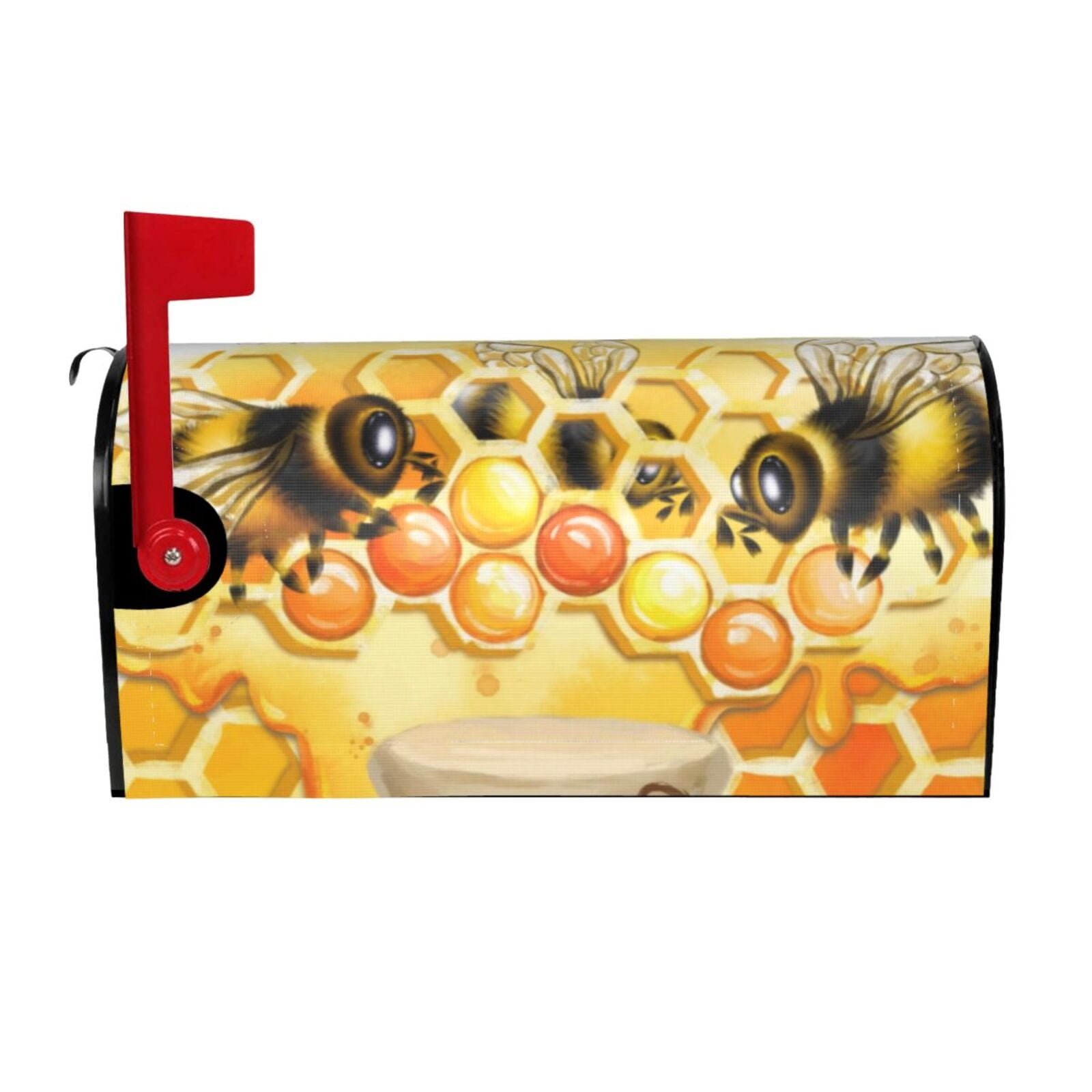 Bingfone Honey Bee Magnetic Mailbox Cover Standard Size For Garden Yard ...