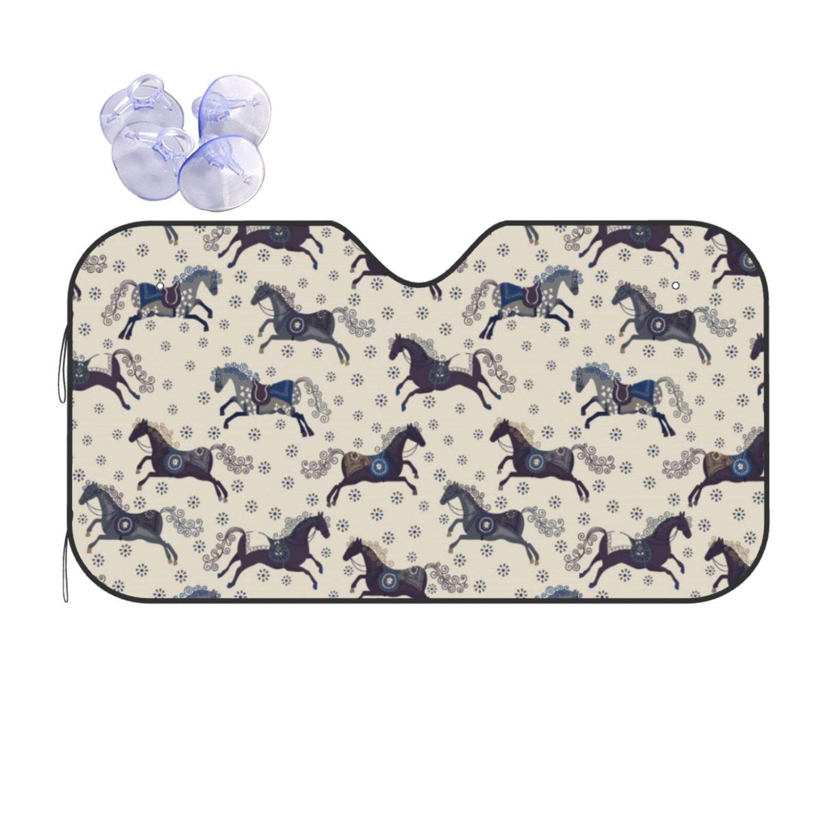 Bingfone Horse Car Windshield Sun Shade Protector Keep Your Vehicle ...