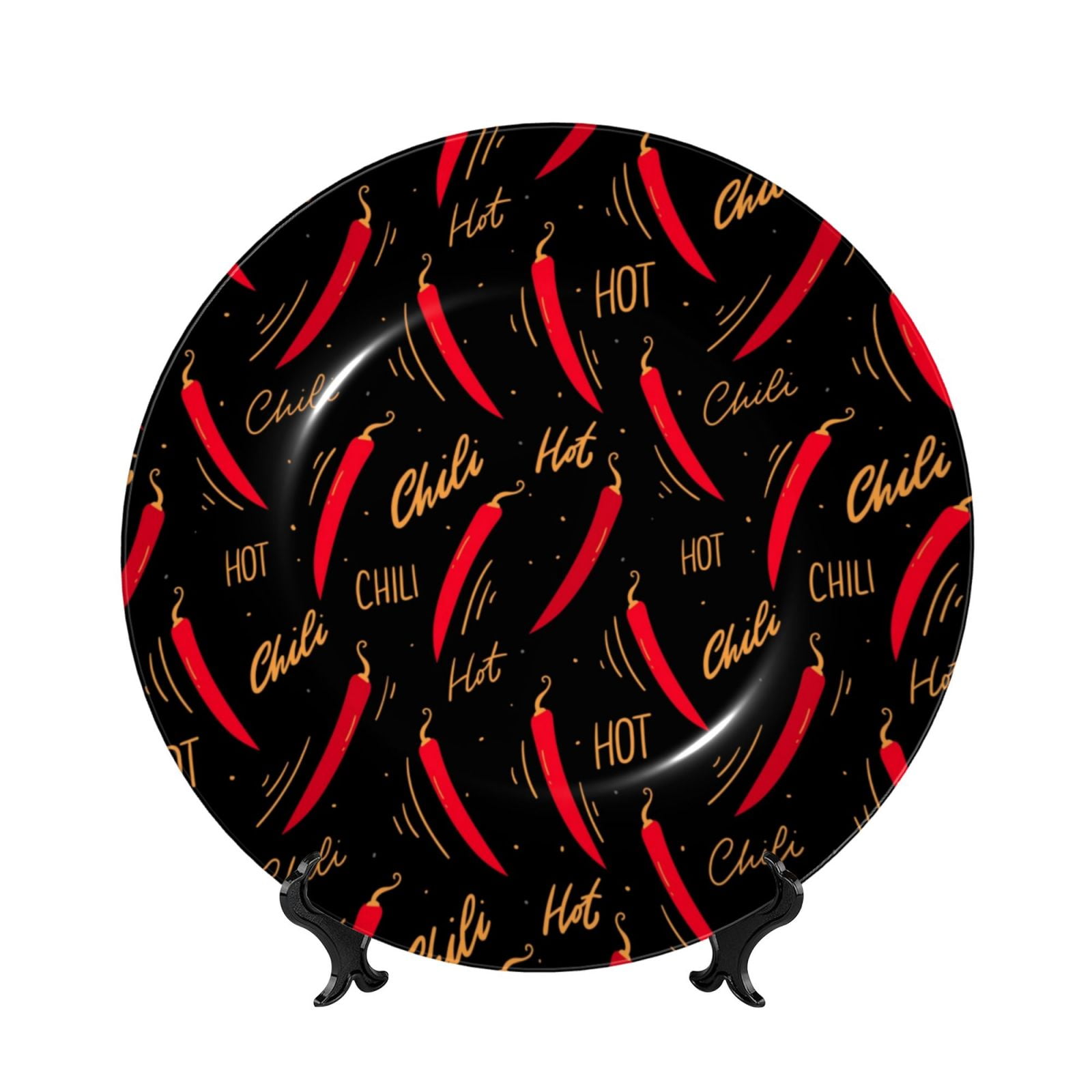 Bingfone Hot Chili Print Bone China Dinner Decorative Plates,Handmade ...