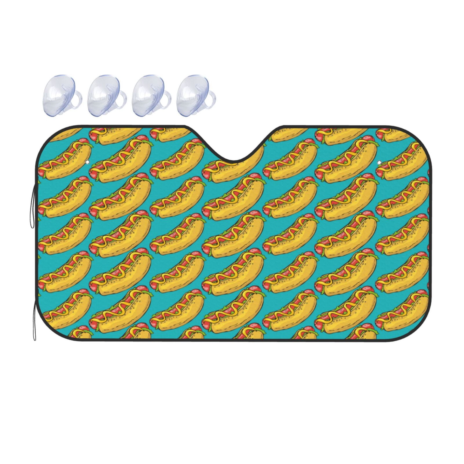 Bingfone Hot Dogs 8 Car Windshield Sunshade,Sun Foldable Sun Shield Sun ...