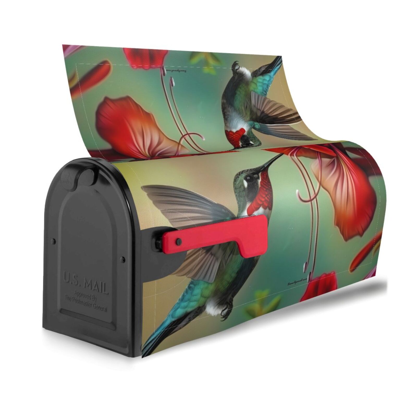 Bingfone Hummingbird Floral Paradise Magnetic Mailbox Cover Standard ...
