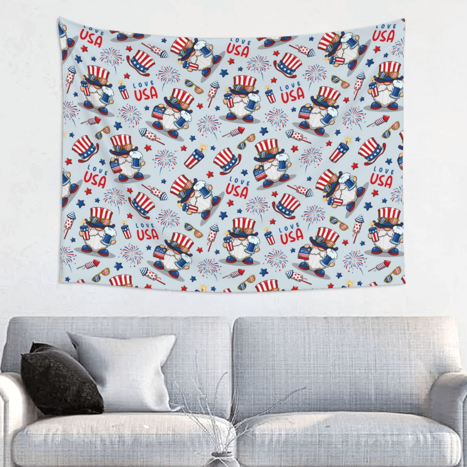 Bingfone I Love USA Tapestry Wall Hanging Decor for Living Room Bedroom ...