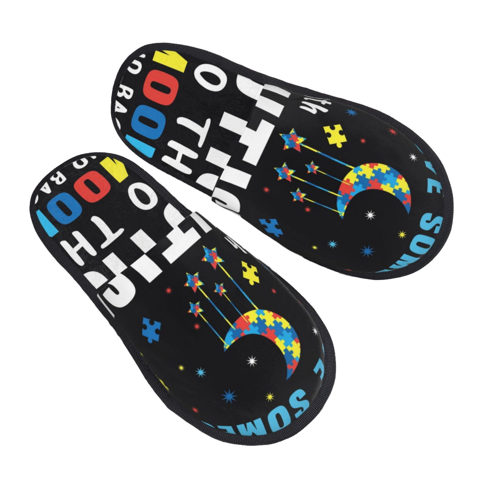 Bingfone I Love With Autism To The Moon And Back House Slippers for ...