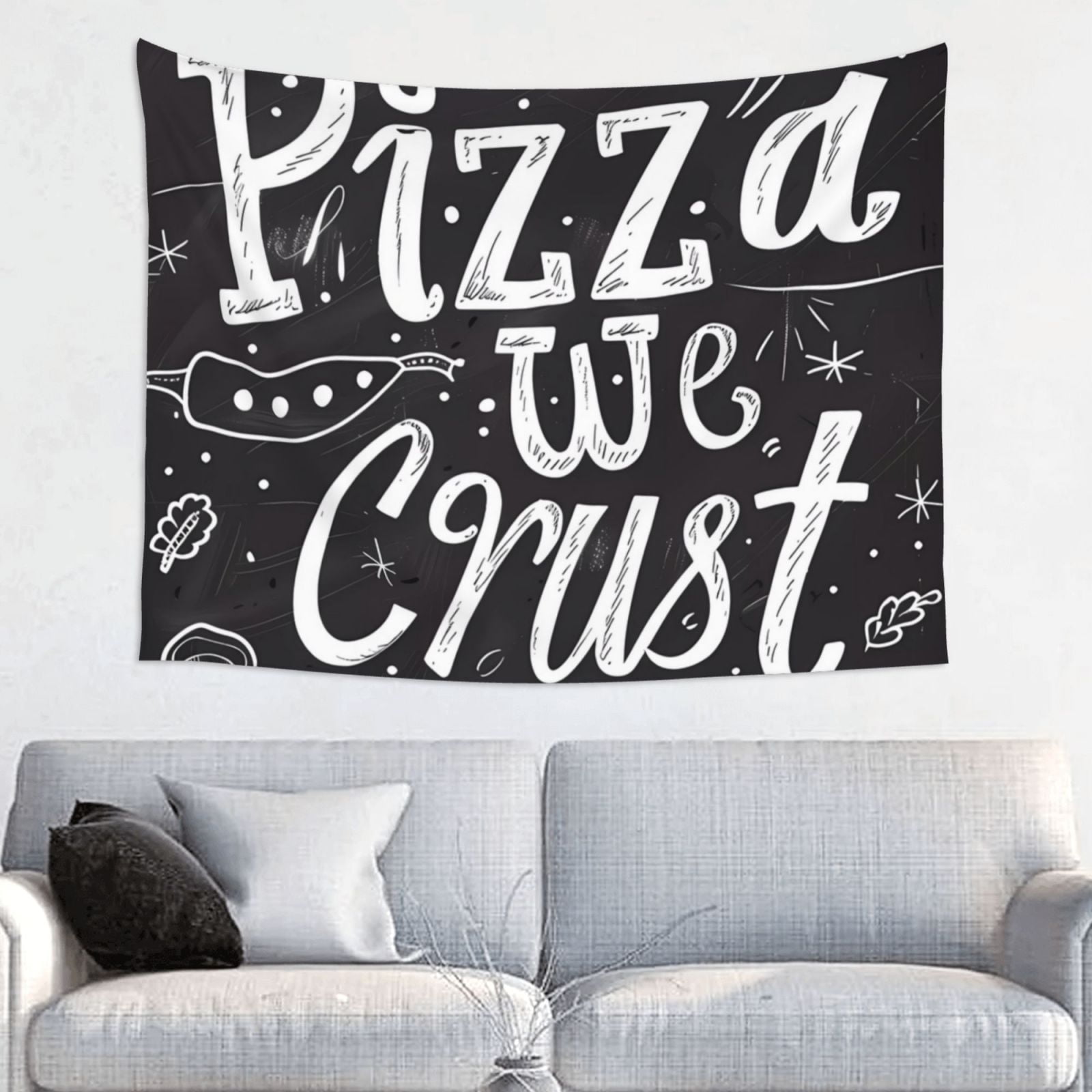 Bingfone In Pizza We Crust Art Tapestry Wall Hanging Decor for Living ...