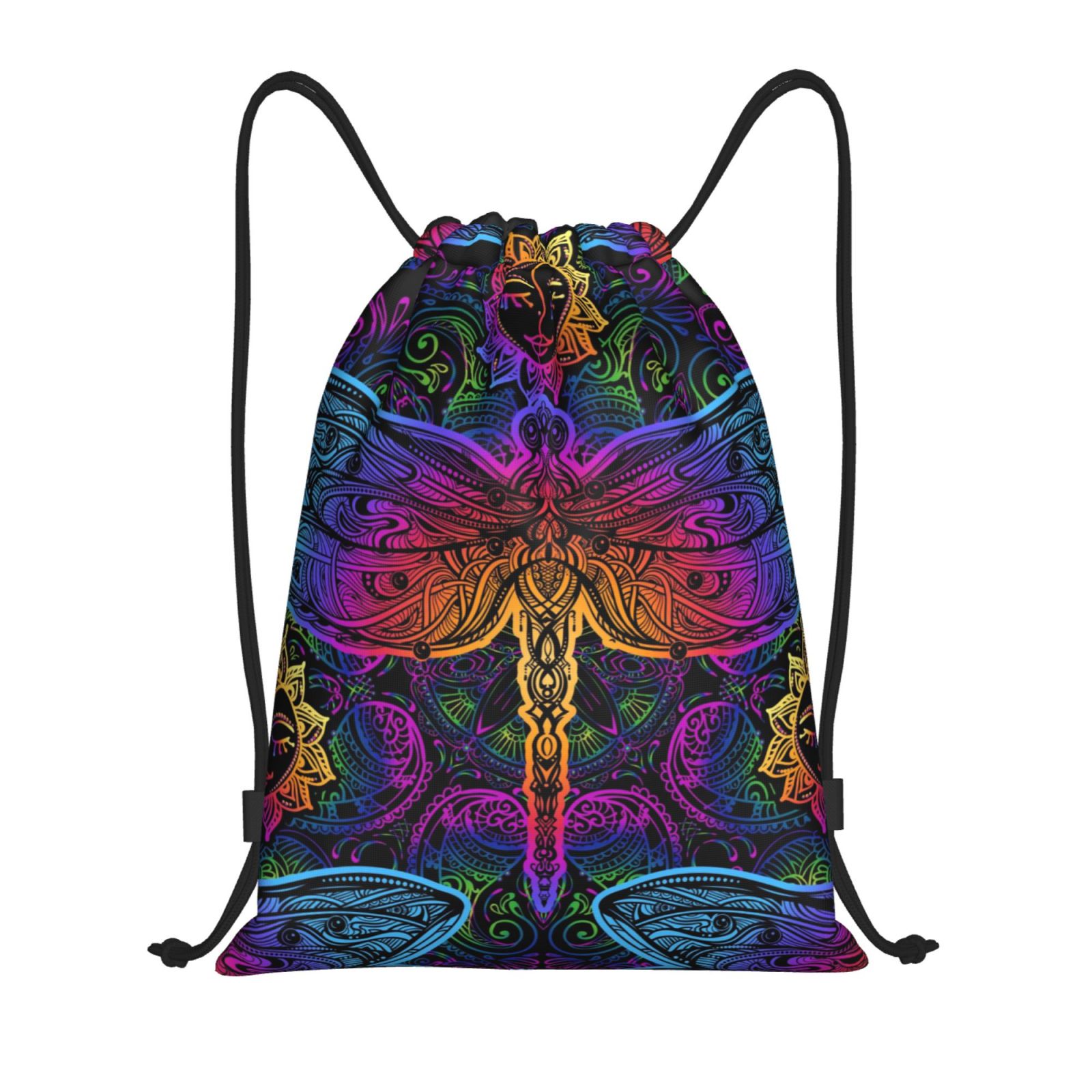 Bingfone Indian Mandalas Dragonfly Drawstrings Backpacks Bags For Men ...
