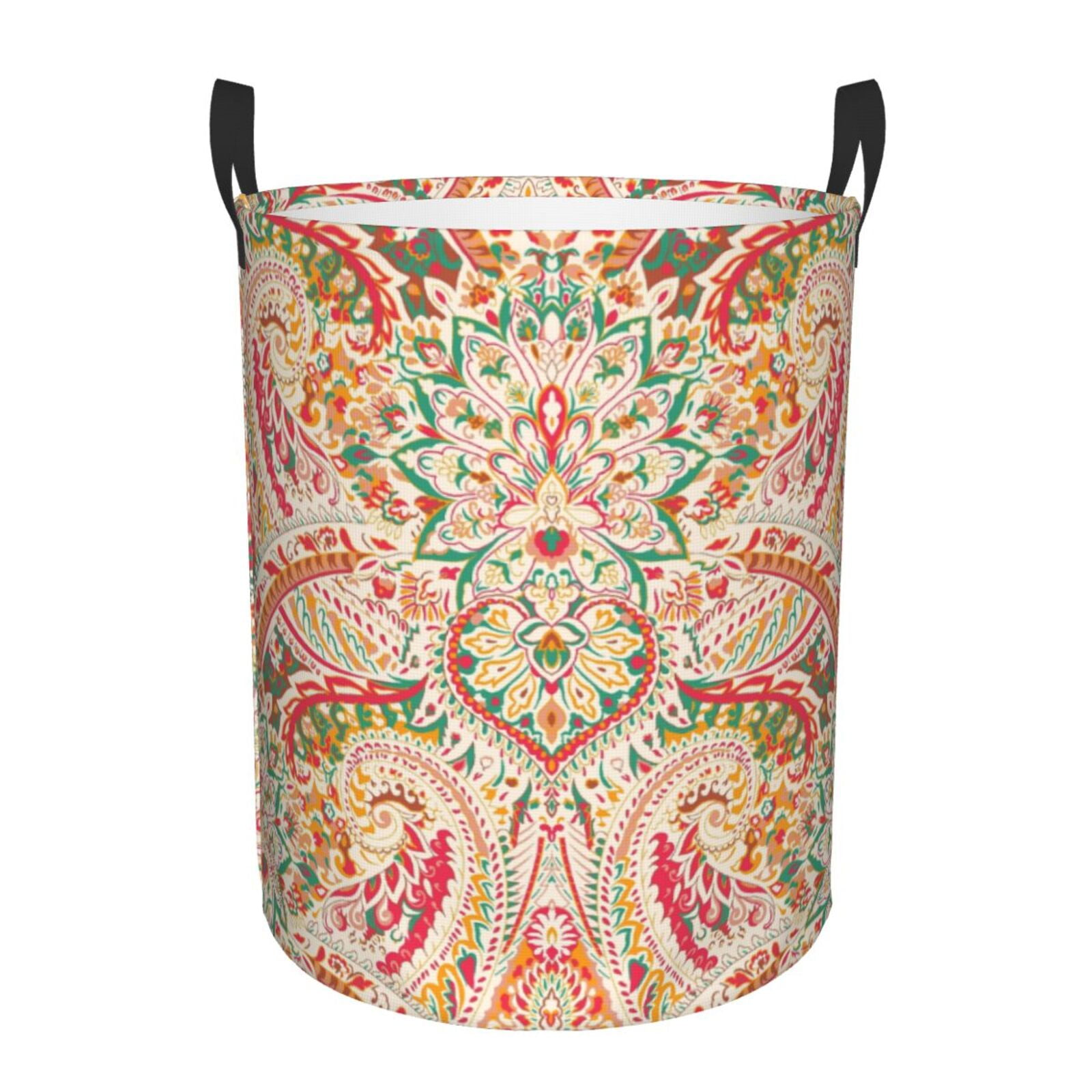 Bingfone Indian Paisley 1 Waterproof Foldable Laundry Hamper Bucket ...
