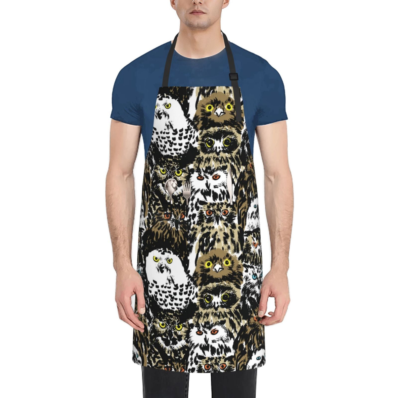 Bingfone Ink Graffiti Owl Apron Gifts For Men, Women Professional Grade ...