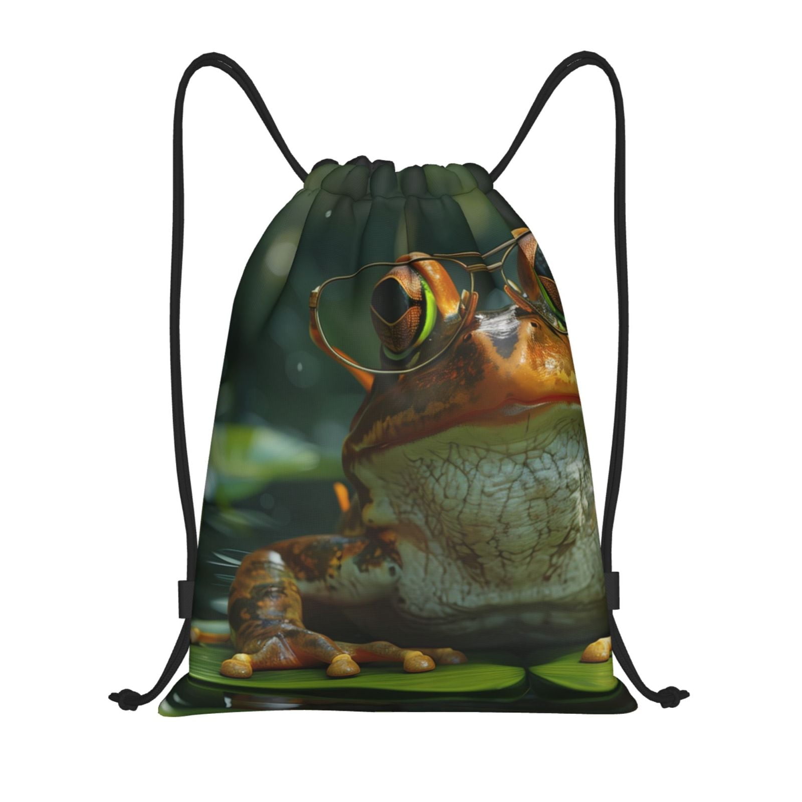 Bingfone Intellectual Frog Pond Drawstrings Backpacks Bags for Men ...