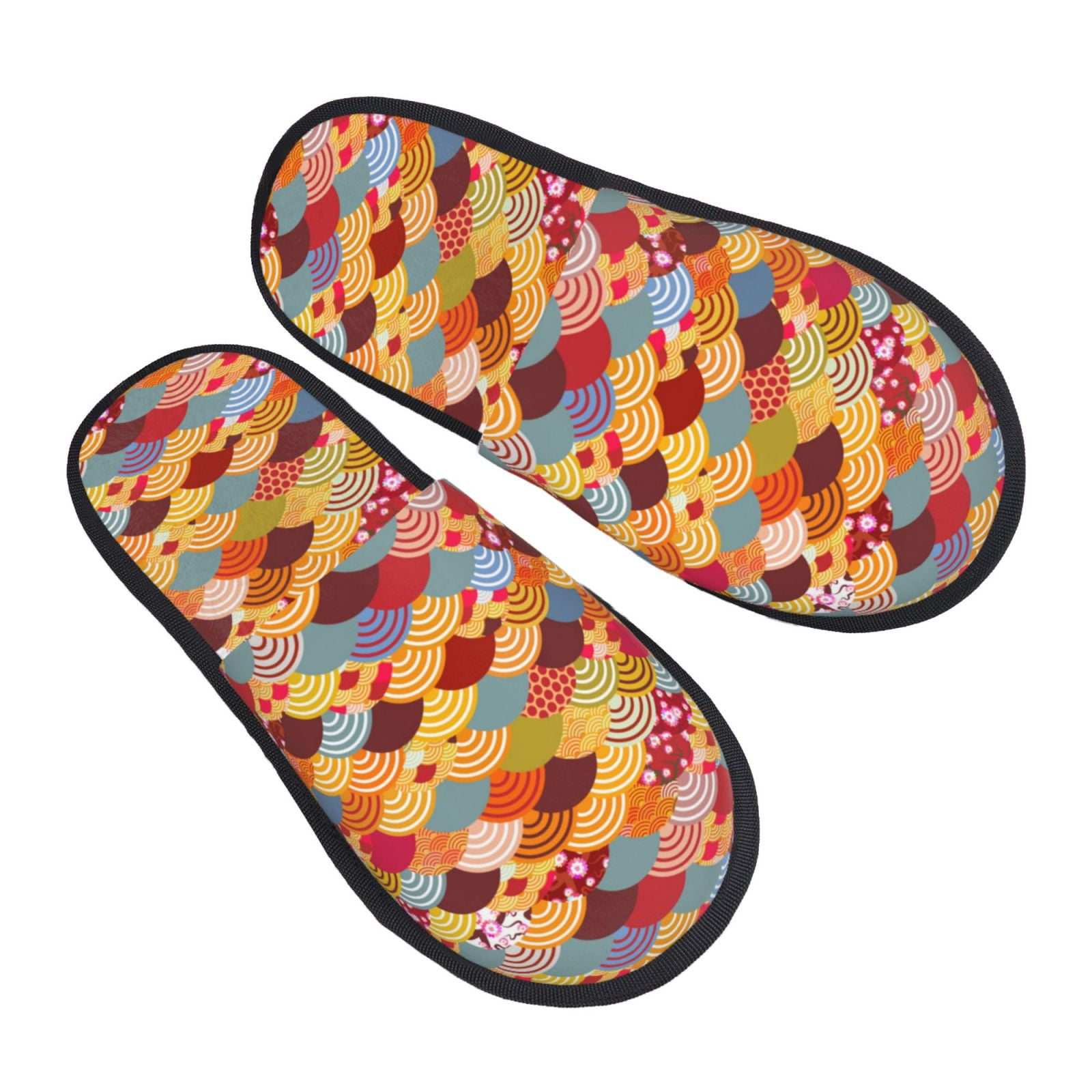 Bingfone Japanese Style Fish Scales House Slippers for Women Men with ...