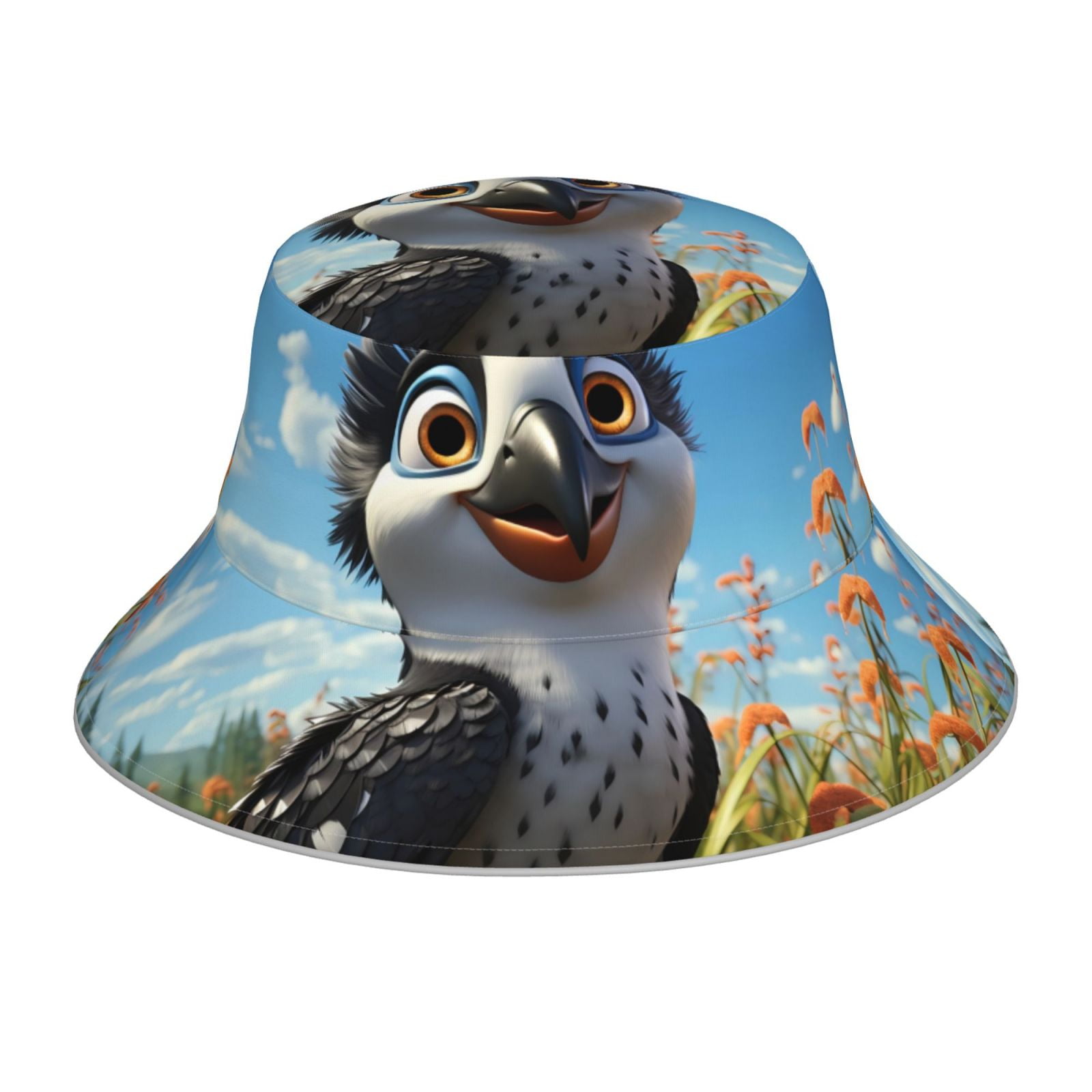 Bingfone Joyful Animated Bird Bucket Hat for Men Women,Packable ...
