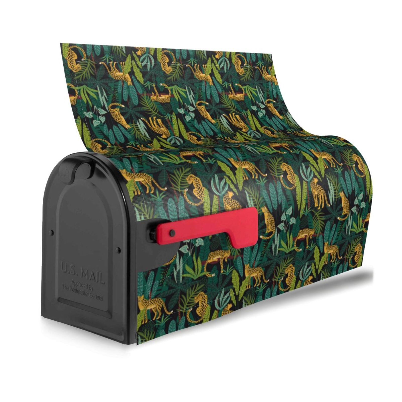 Bingfone Jungle Leopard Yellow Magnetic Mailbox Cover Standard Size for ...