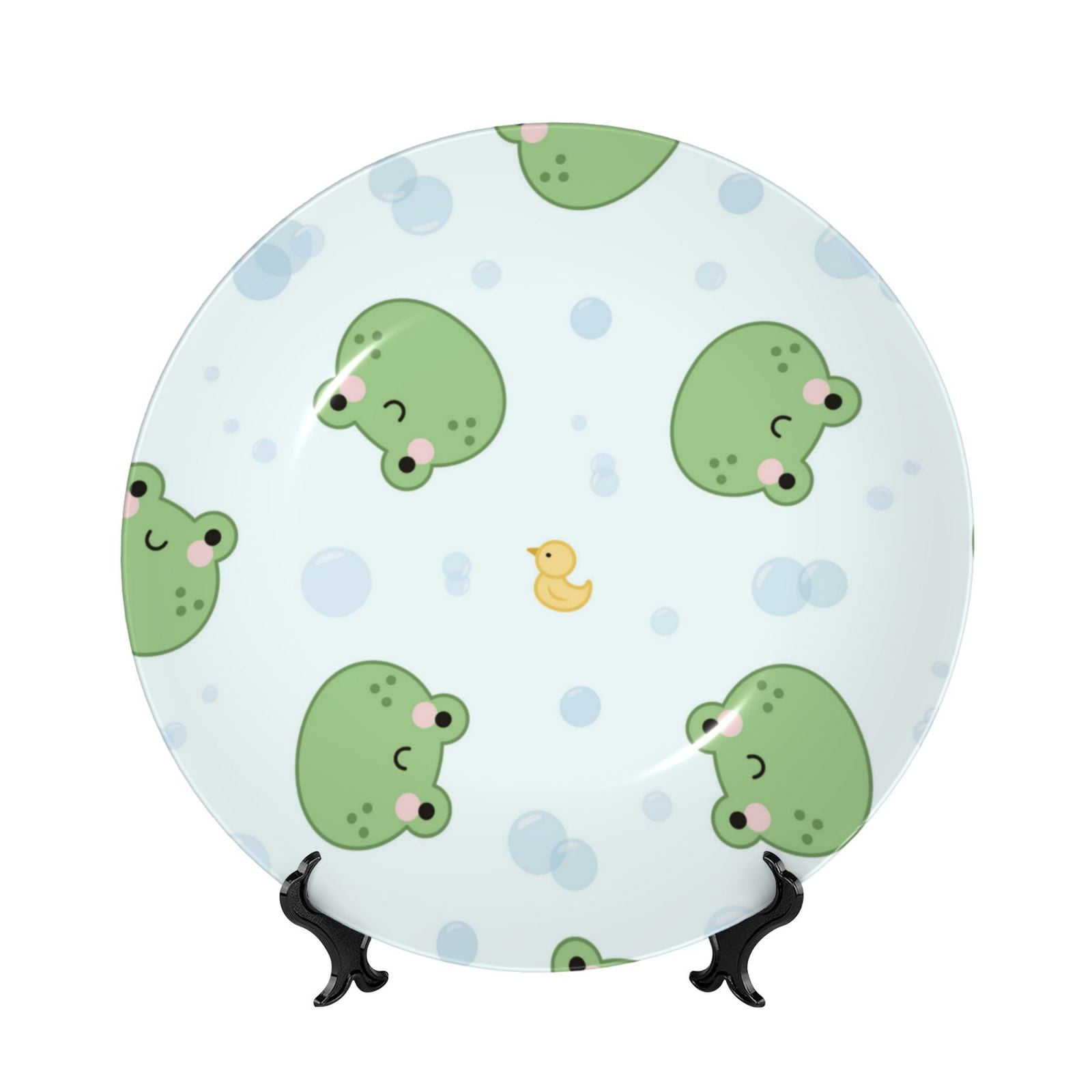 Bingfone Kawaii Frogs Print Bone China Dinner Decorative Plates ...