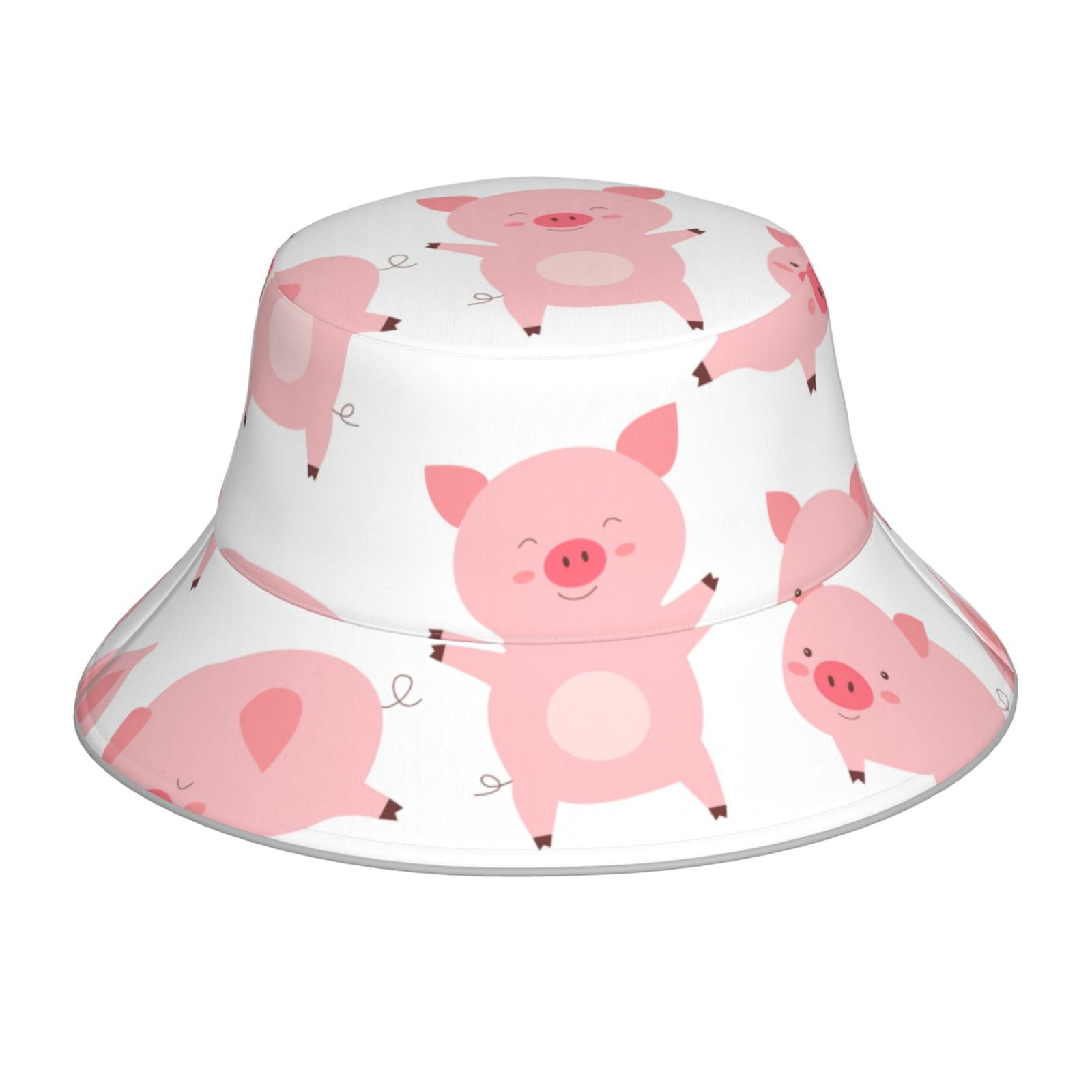 Bingfone Kawaii Pigs Bucket Hat For Men Women,Packable Reversible ...
