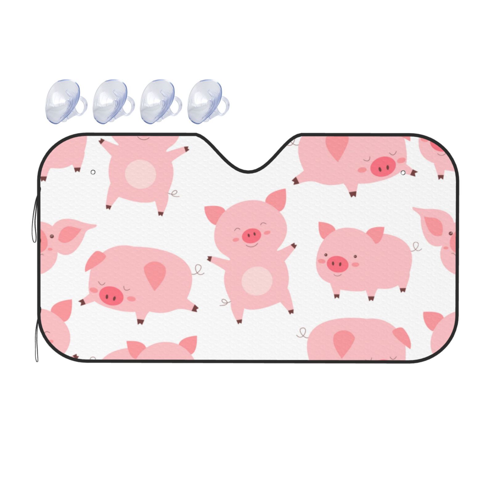 Bingfone Kawaii Pigs Car Windshield Sunshade,Sun Foldable Sun Shield ...