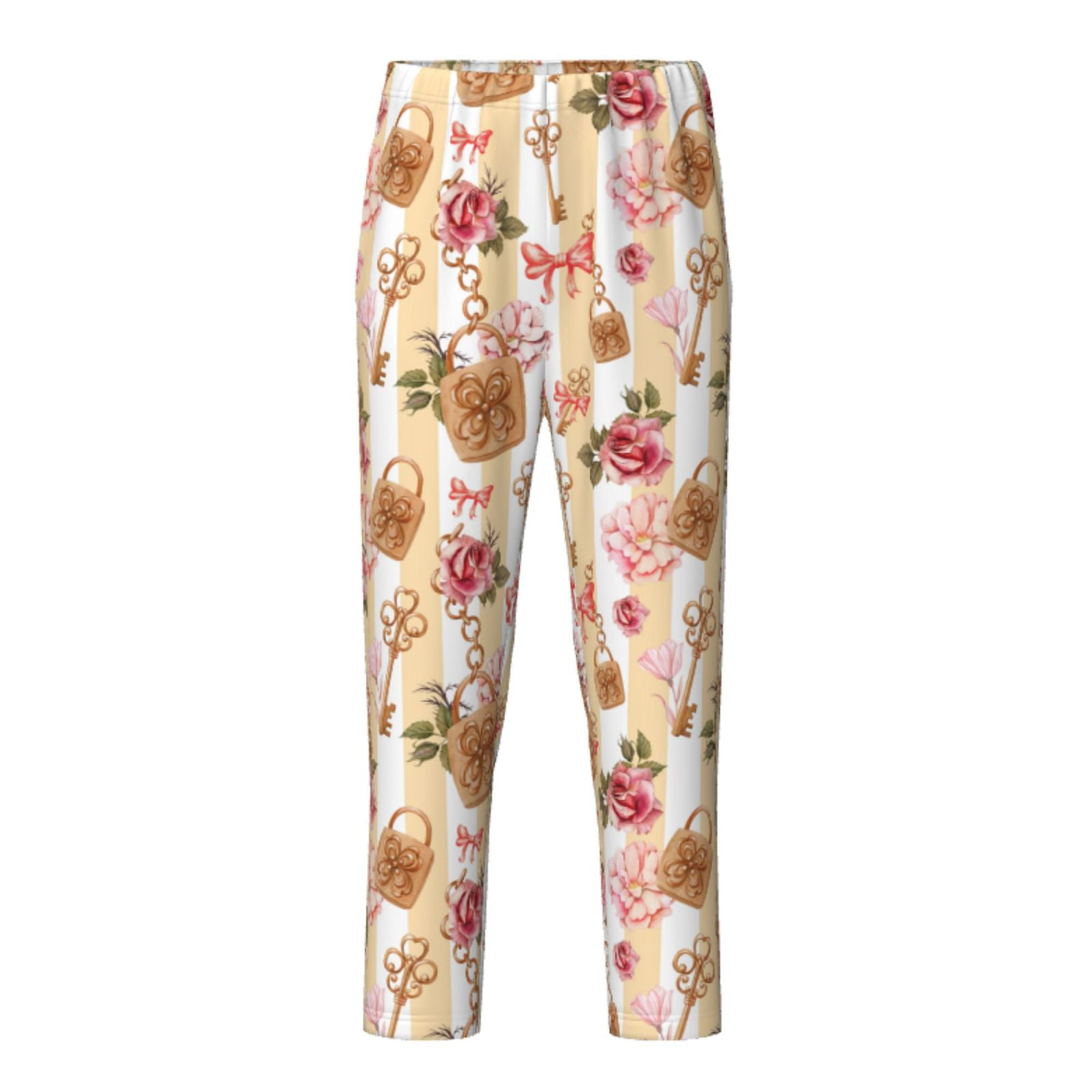 Bingfone Key Lock And Flowers Print Boys Girls Pajama Pants Lounge ...