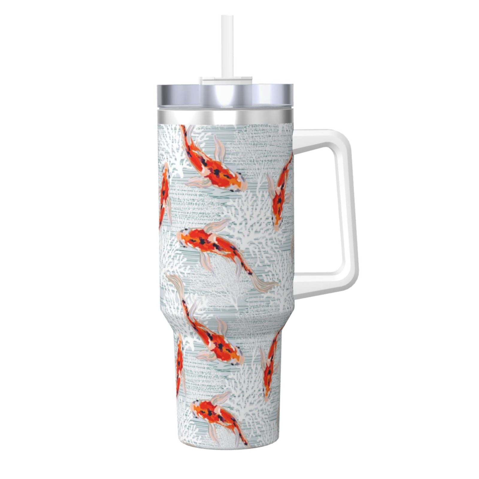 Bingfone Koi Fish Corals,Spring Summer for 40 Oz Stainless Steel Travel ...