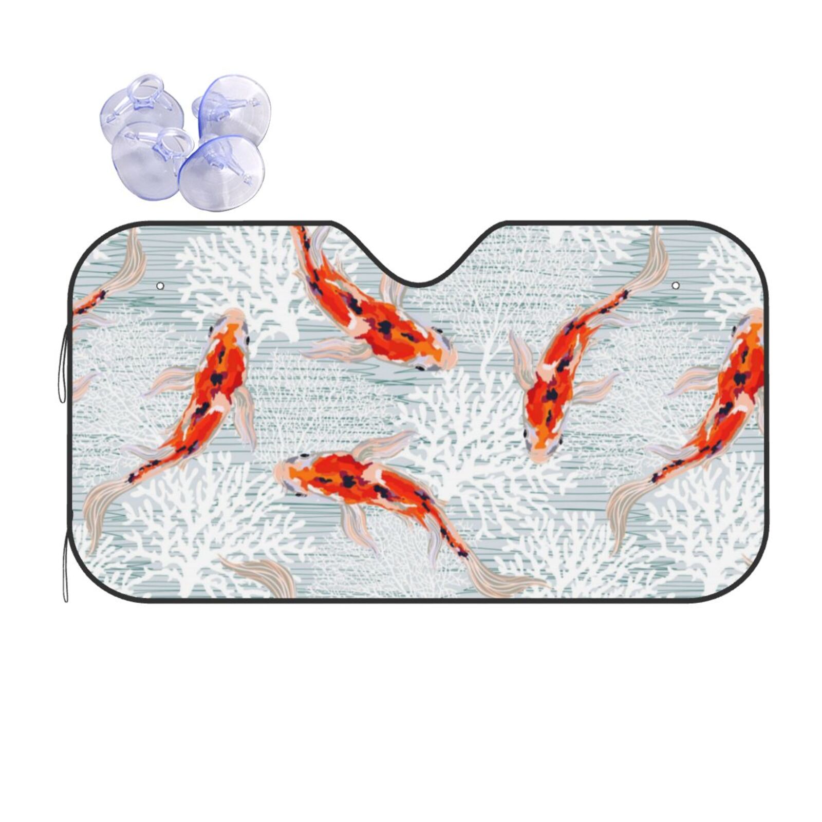 Bingfone Koi Fish Corals,Spring Summer Car Windshield Sun Shade ...
