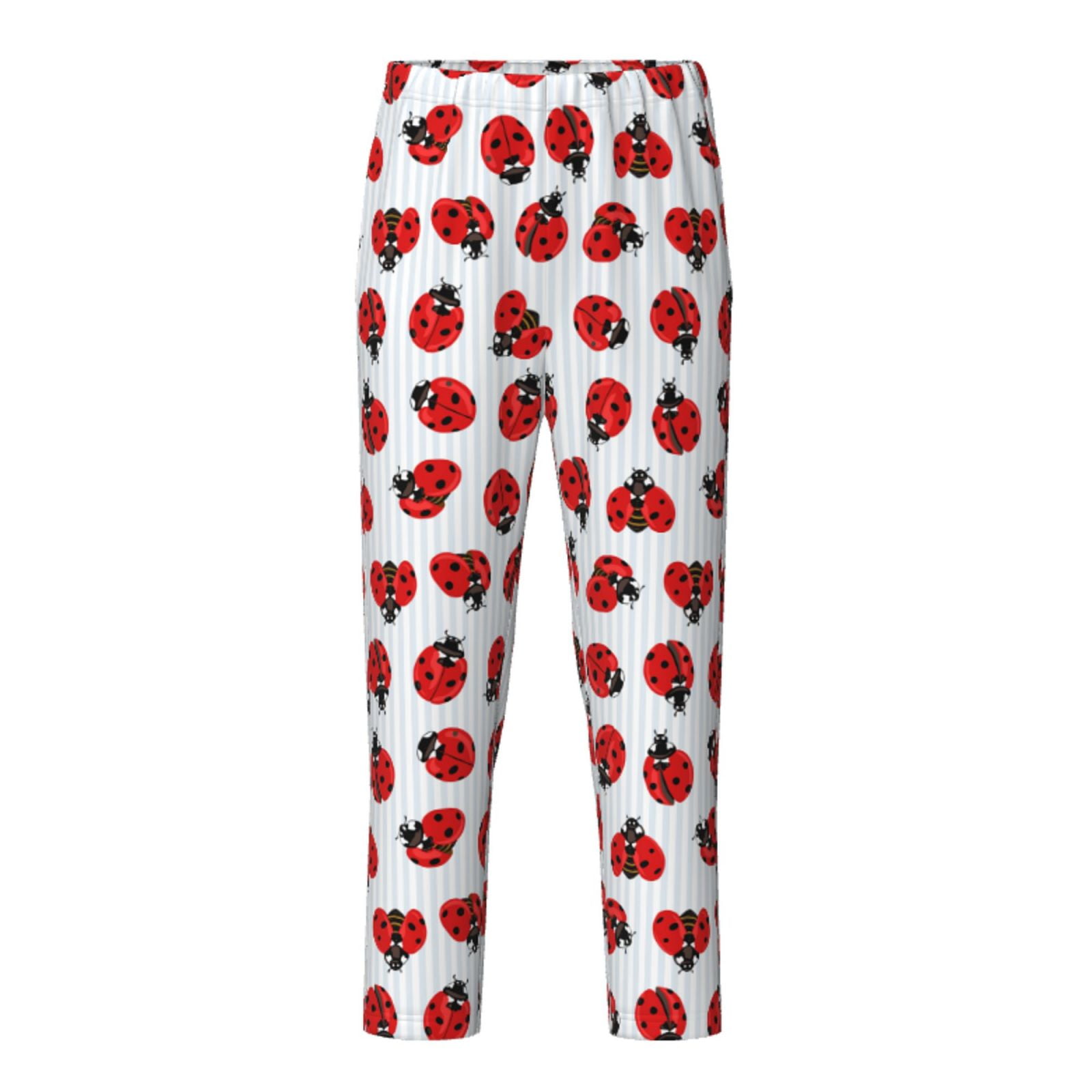 Bingfone Ladybug On Blue Stripes Print Boys Girls Pajama Pants Lounge ...