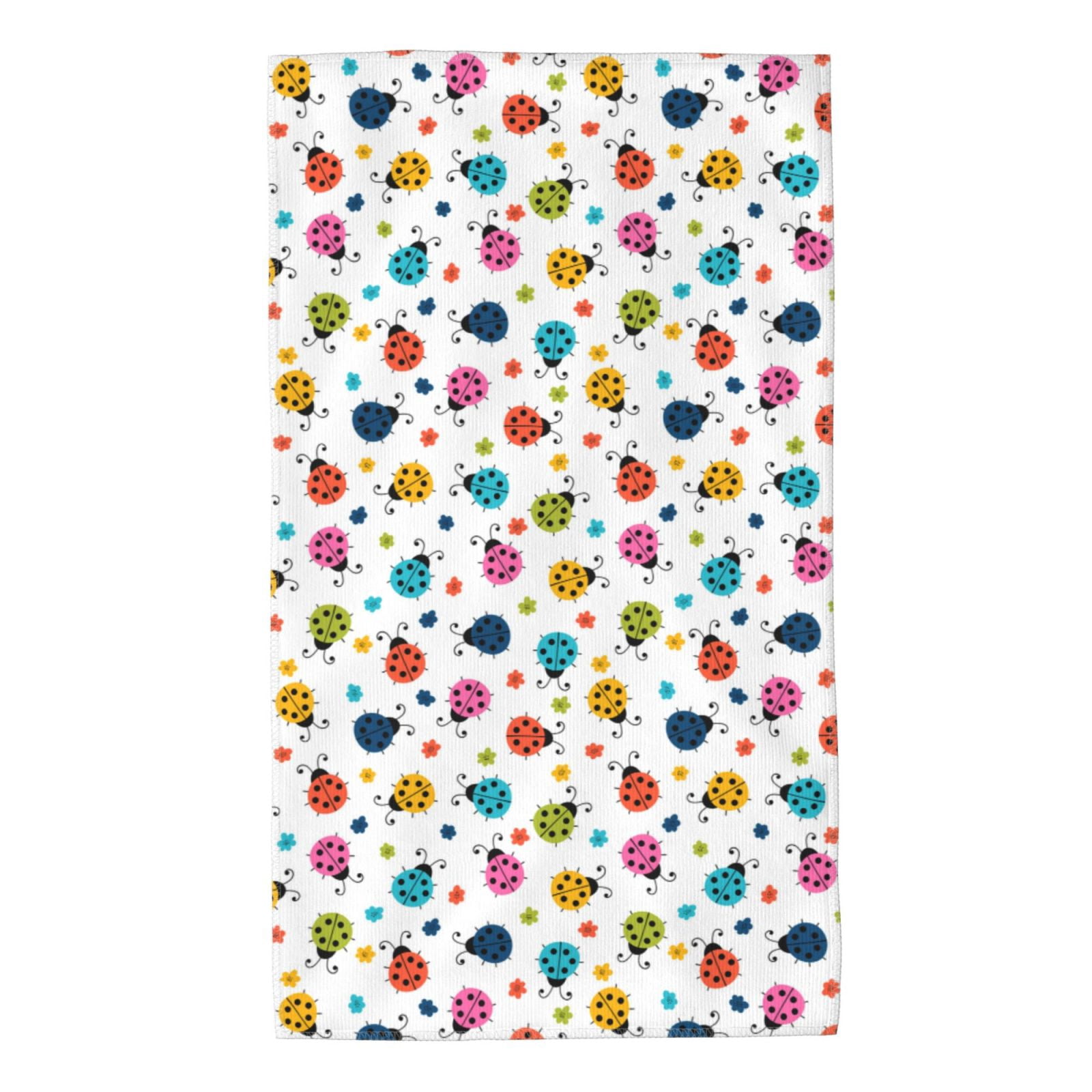 Bingfone Ladybugs And Flowers Ultra Absorbent & Soft Hand Towels for ...