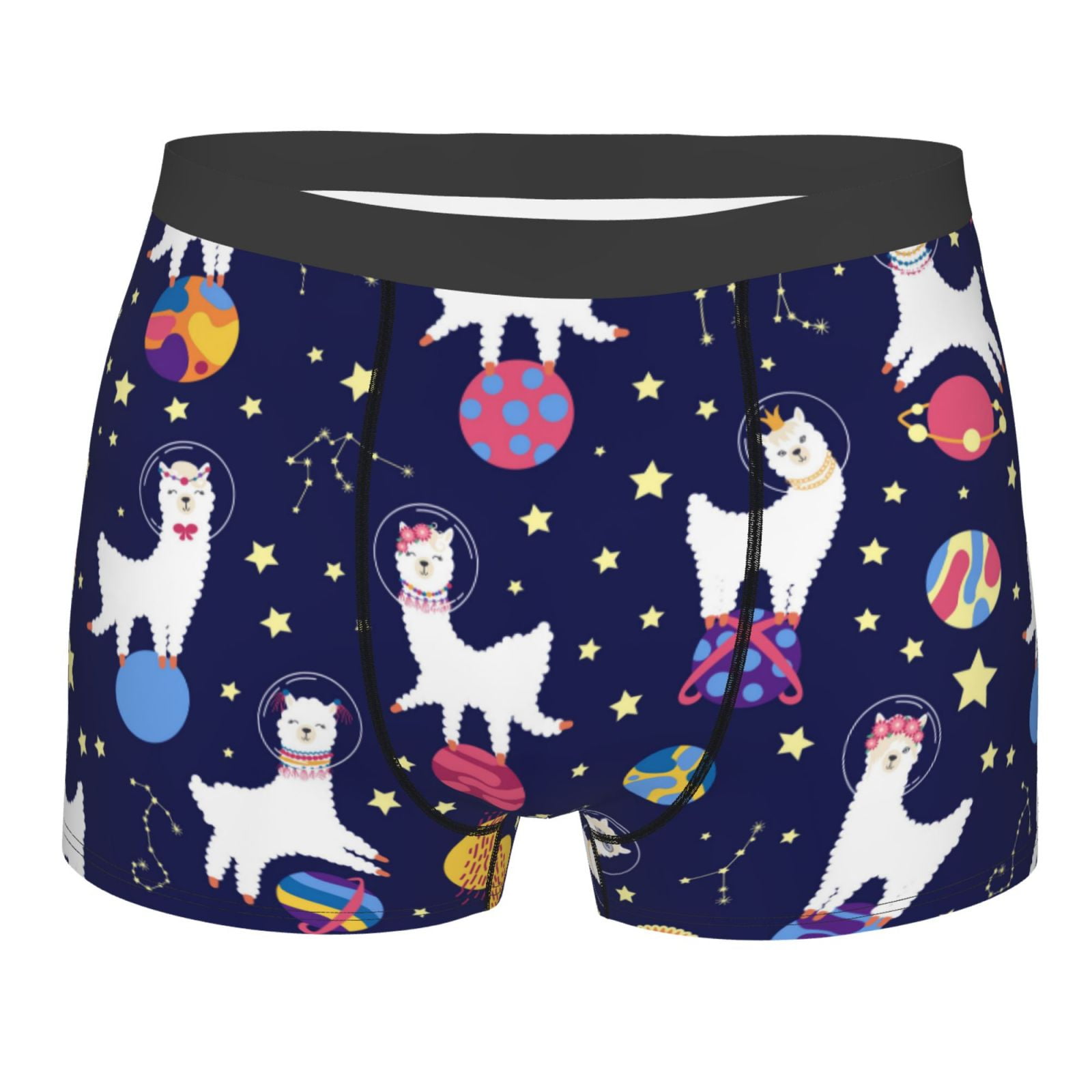 Bingfone Lama In Space Men'S Underwear - Casual Stretch Boxer Briefs-X ...