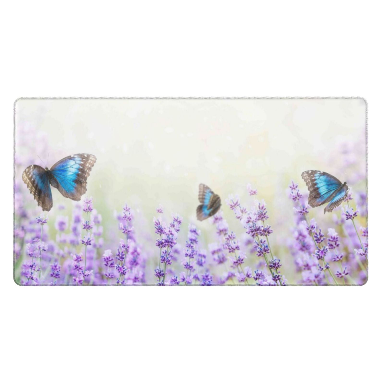 Bingfone Lavender And Butterfly Large Gaming Mouse Pad,Extended Desk ...
