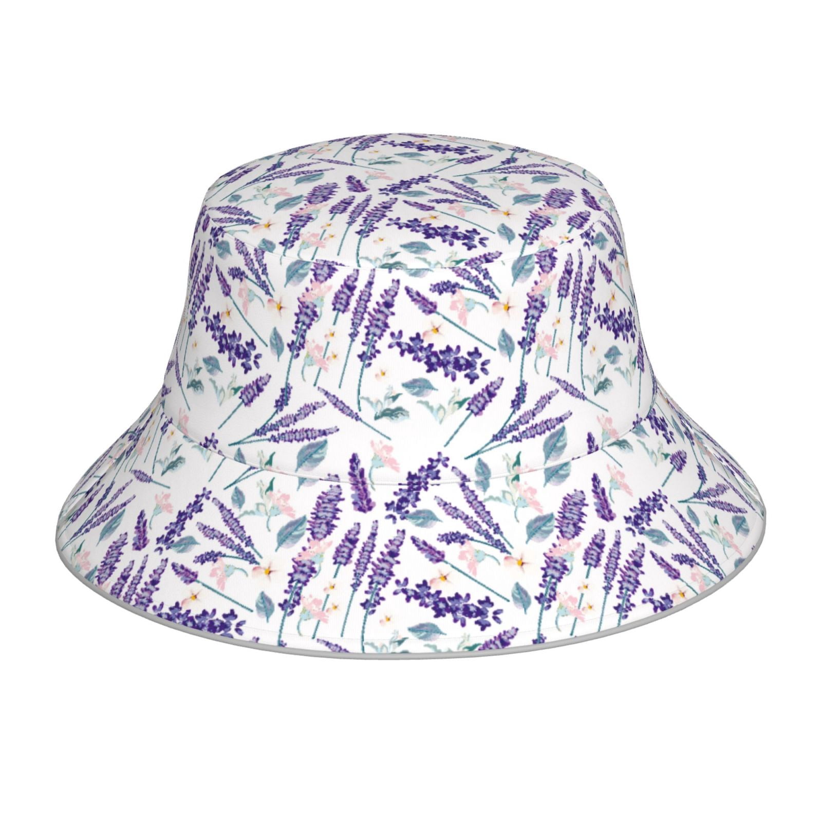 Bingfone Lavender Flowers Bucket Hat for Men Women,Packable Reversible ...