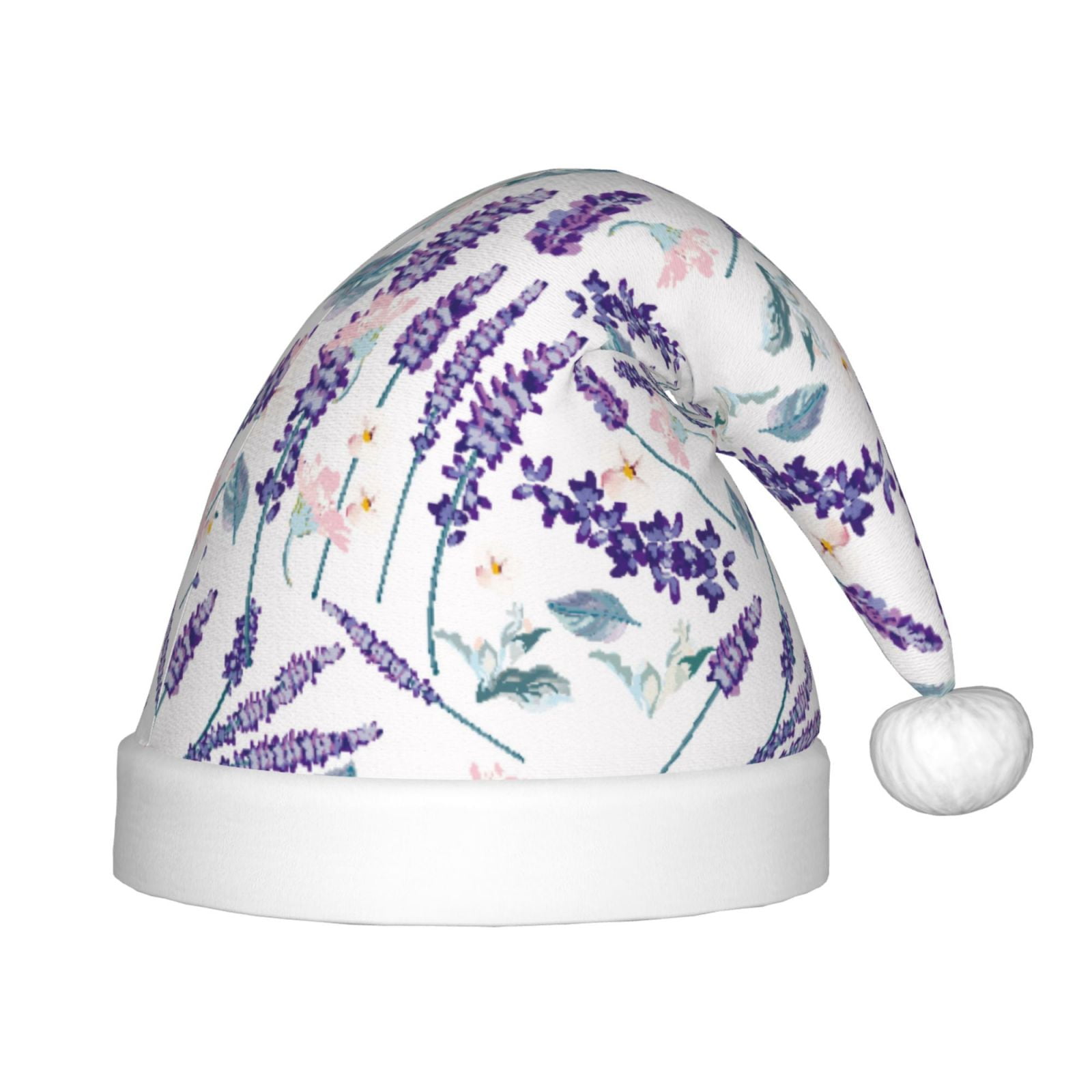 Bingfone Lavender Flowers for Kids Christmas Hat Santa Hat for Boys ...