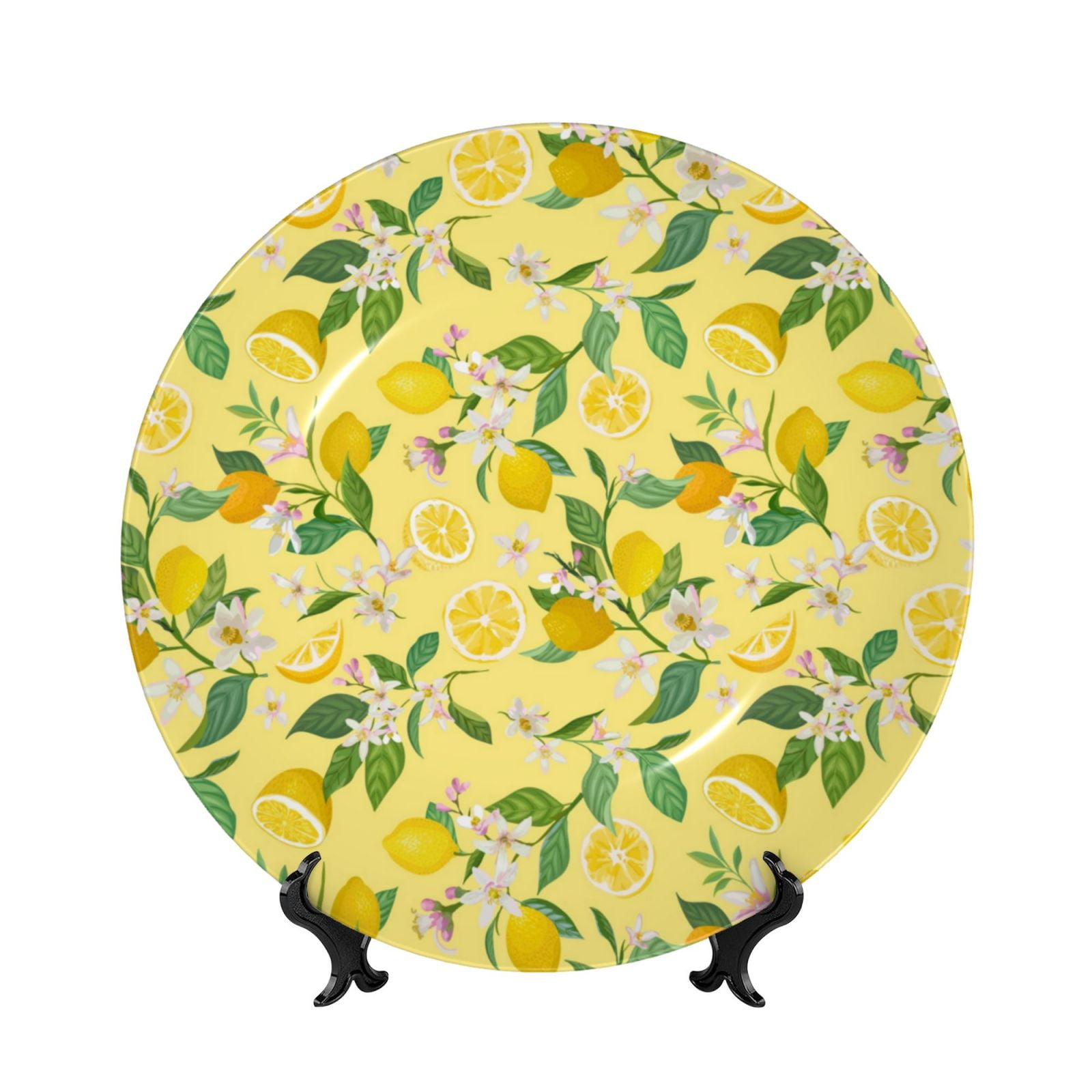 Bingfone Lemon (2) Print Bone China Dinner Decorative Plates,Handmade ...