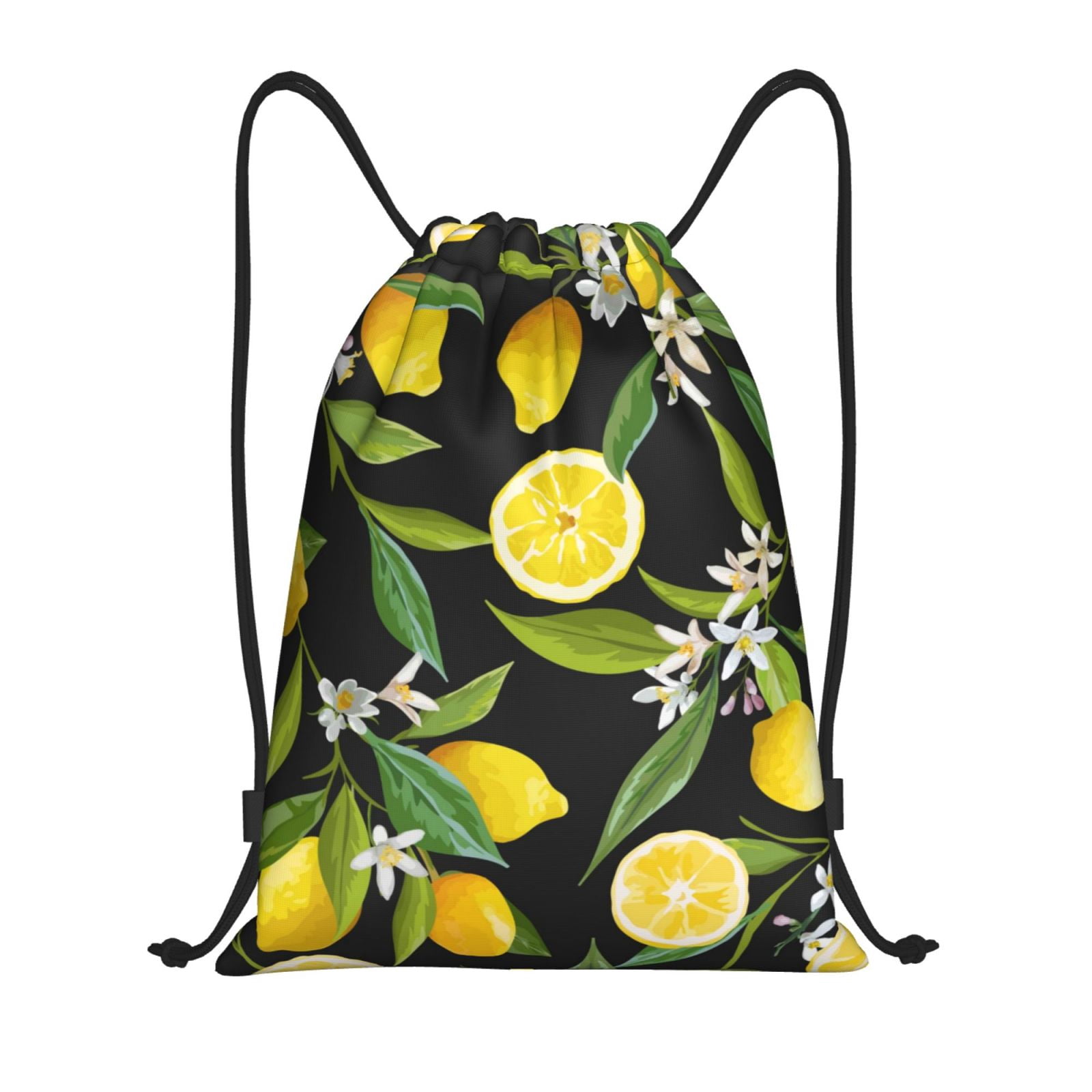 Bingfone Lemon Fruits Flowers Leaves Drawstrings Backpacks Bags For Men ...