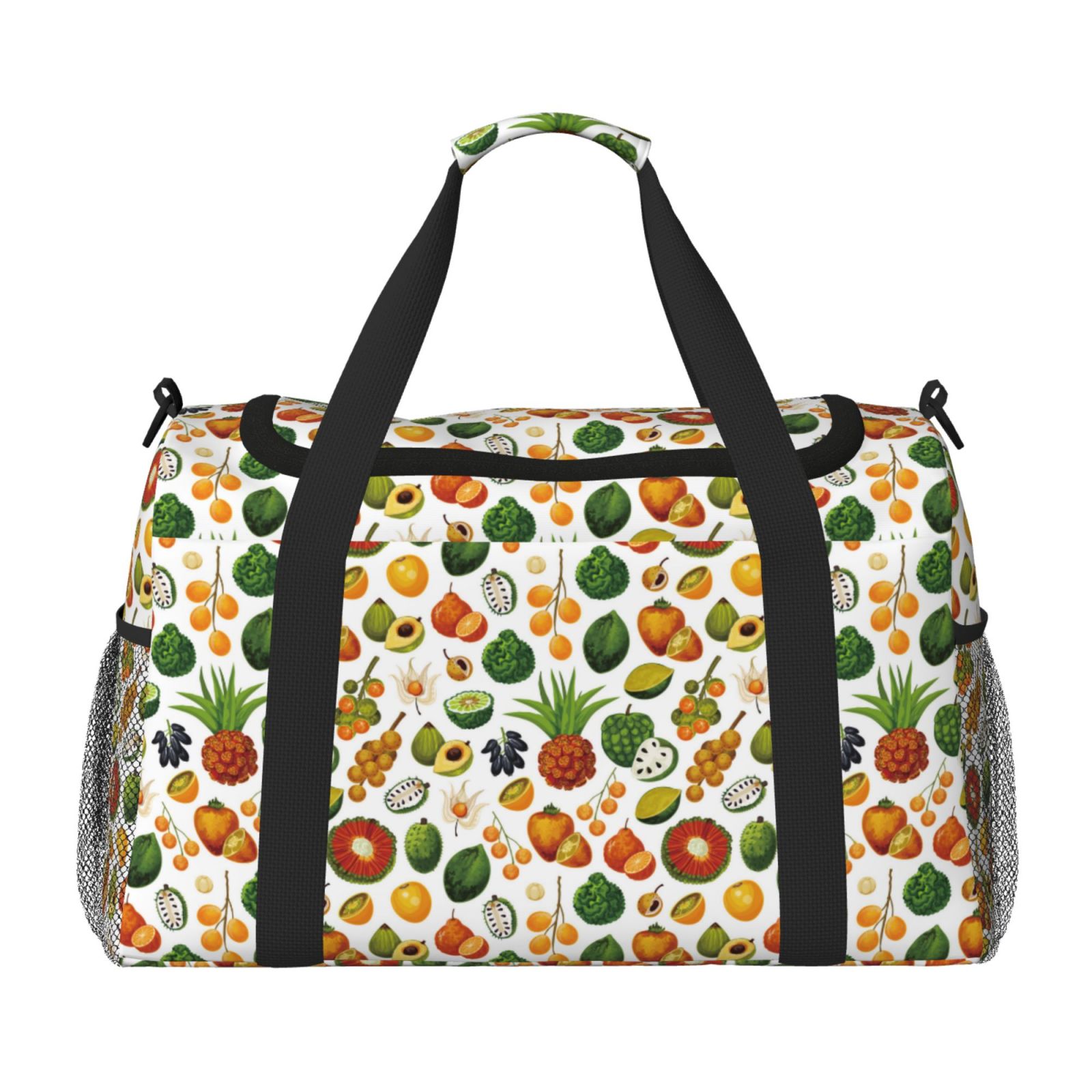 Bingfone Lemon Fruits Vegetables Print Travel Duffel Tote Bag,Waterproof Shoulder Weekender Bag ...