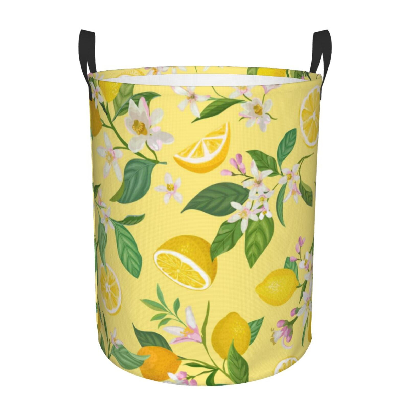 Bingfone Lemon Waterproof Foldable Laundry Hamper Bucket With Handles ...