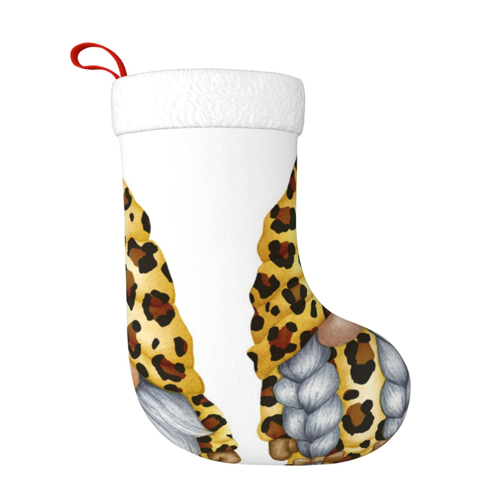 Bingfone Leopard Gnomes Print Personalized Christmas Stocking - Snowman ...