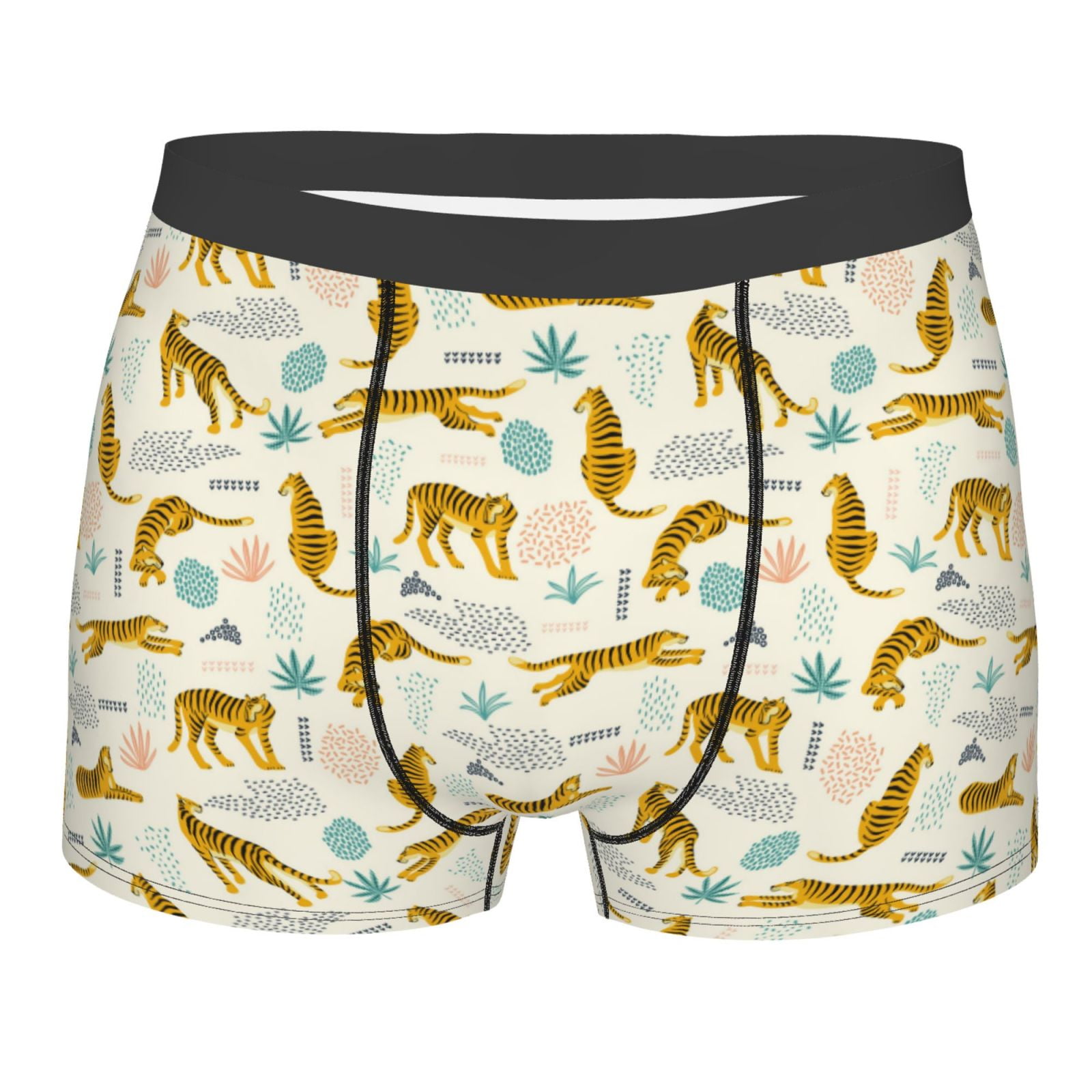 Bingfone Leopard Print Men's Underwear - Casual Stretch Boxer Briefs ...