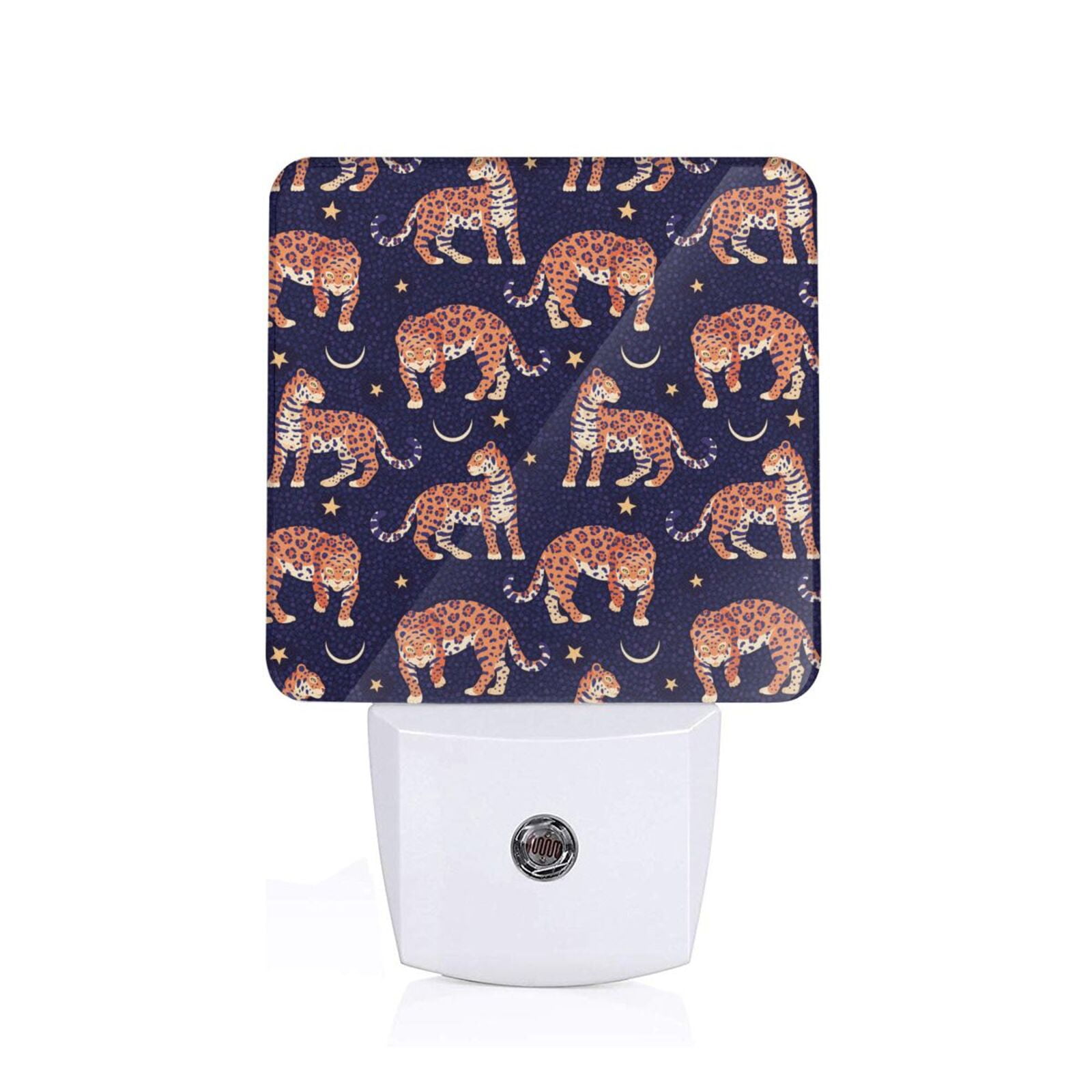 Bingfone Leopard Print Print Night Lights Plug into Wall,Dusk to Dawn ...