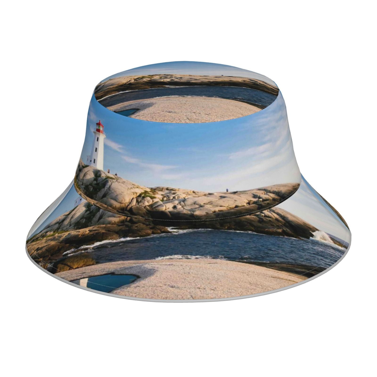Bingfone Lighthouse Bucket Hat For Men Women,Packable Reversible ...