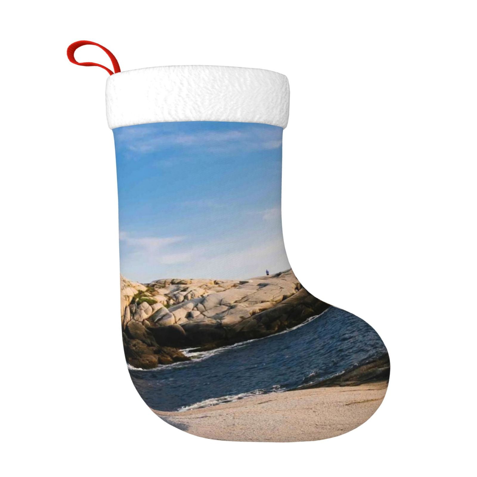 Bingfone Lighthouse Print Personalized Christmas Stocking - Snowman ...