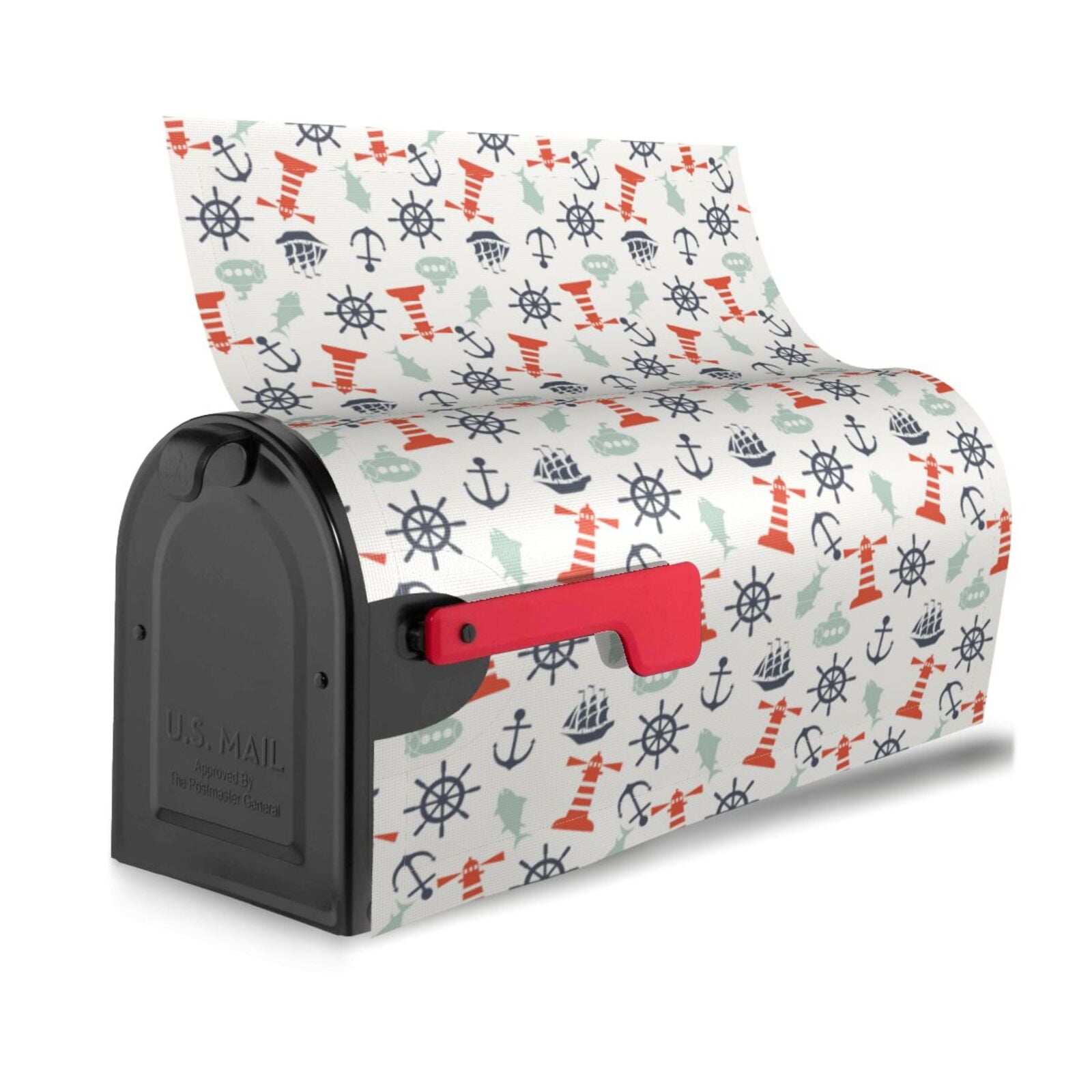 Bingfone Lighthouse Sailboat Magnetic Mailbox Cover Standard Size for ...