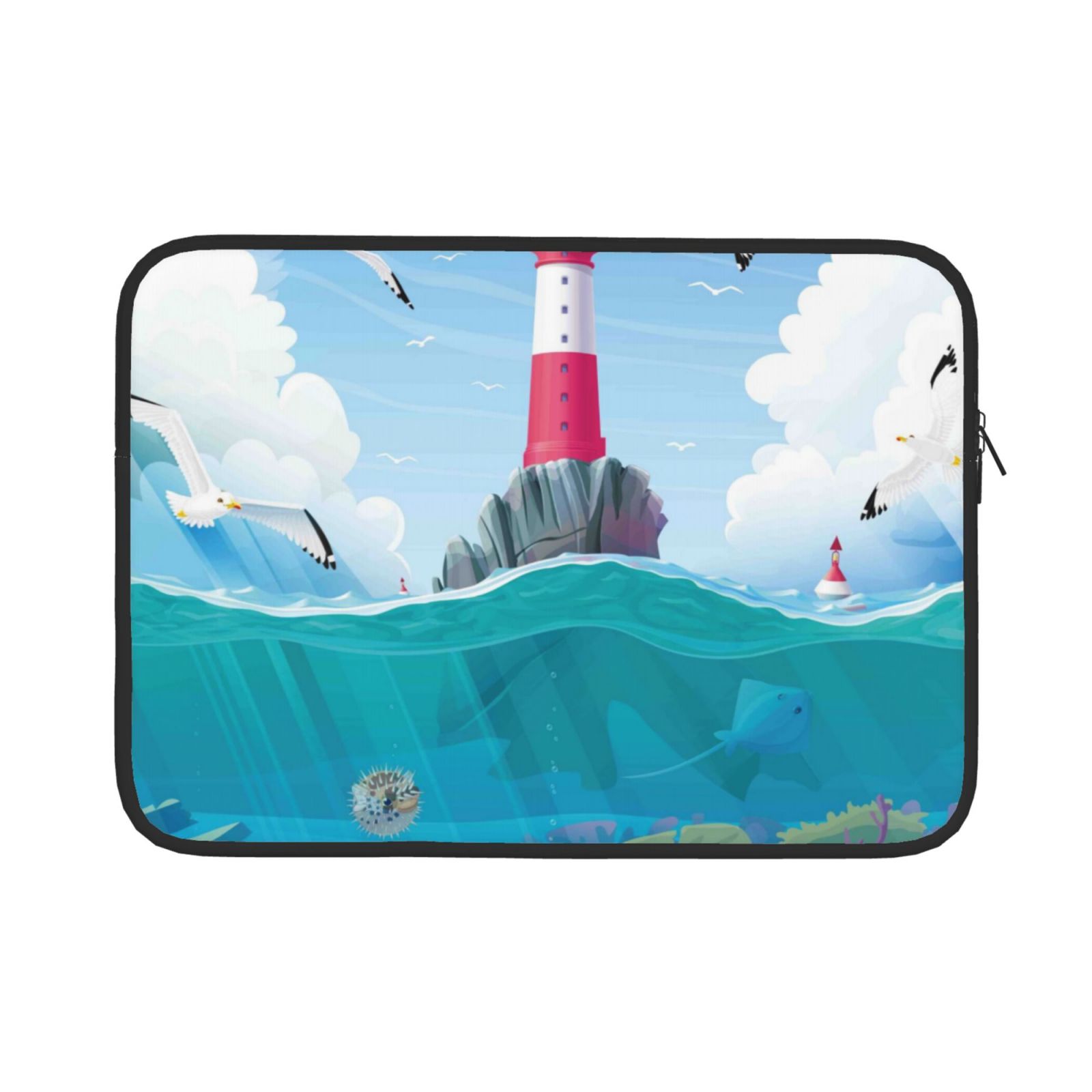 Bingfone Lighthouse Sea Port Laptop Sleeve Case 13 Inch, 360 ...