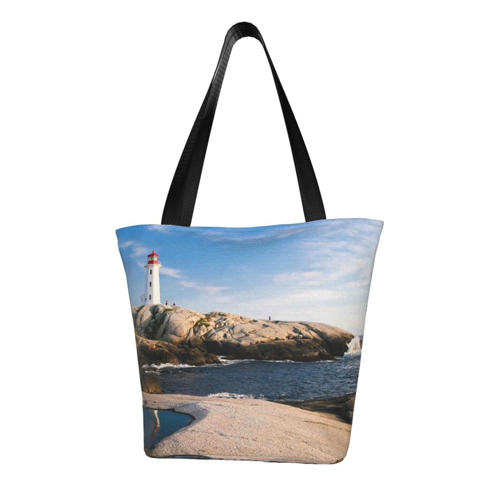 Bingfone Lighthouse Women Shoulder Tote Bags Casual Bag Ladies Shopping ...