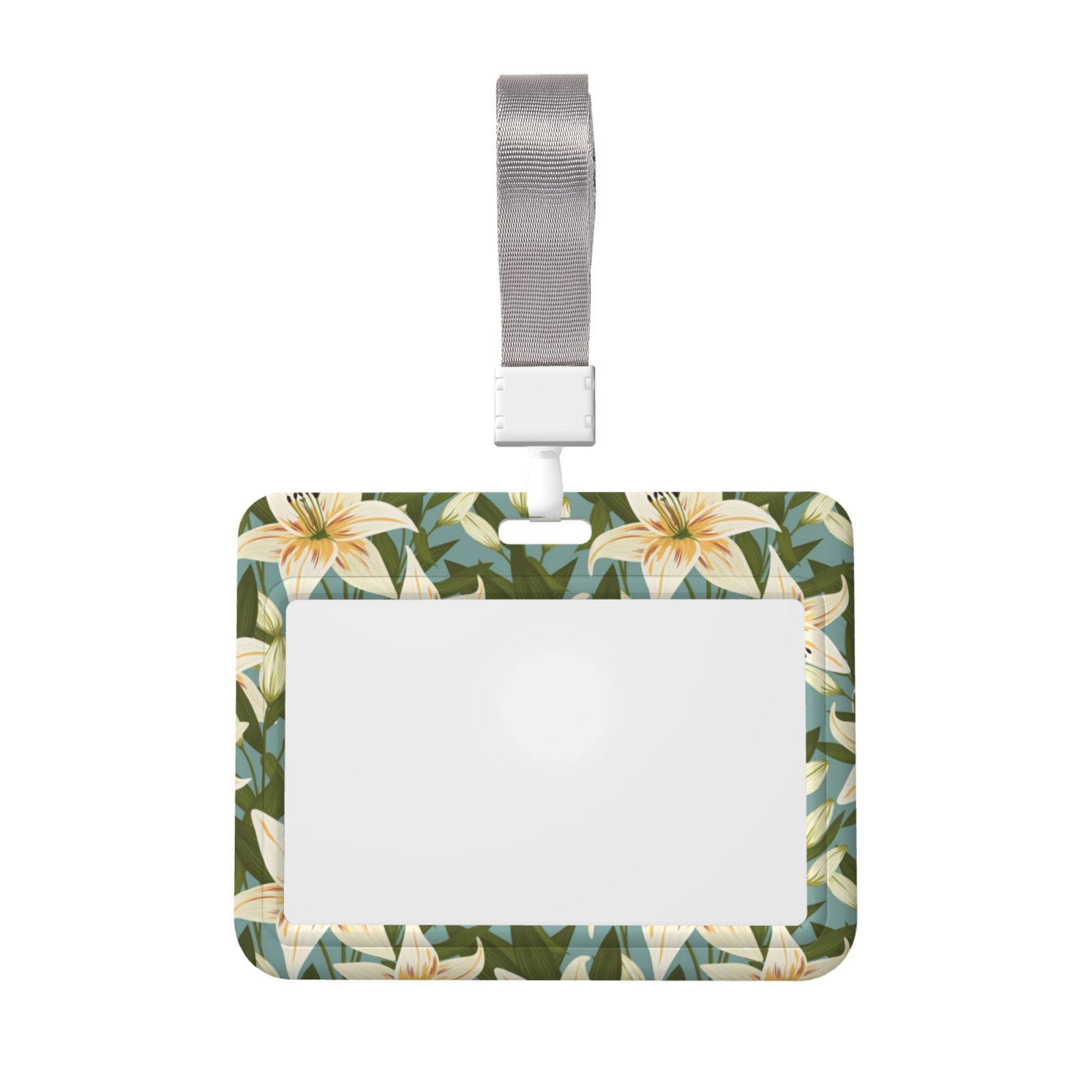 Bingfone Lilies Flowers Card Badge Holder,for Girls Girly Women 4 x 3 ...