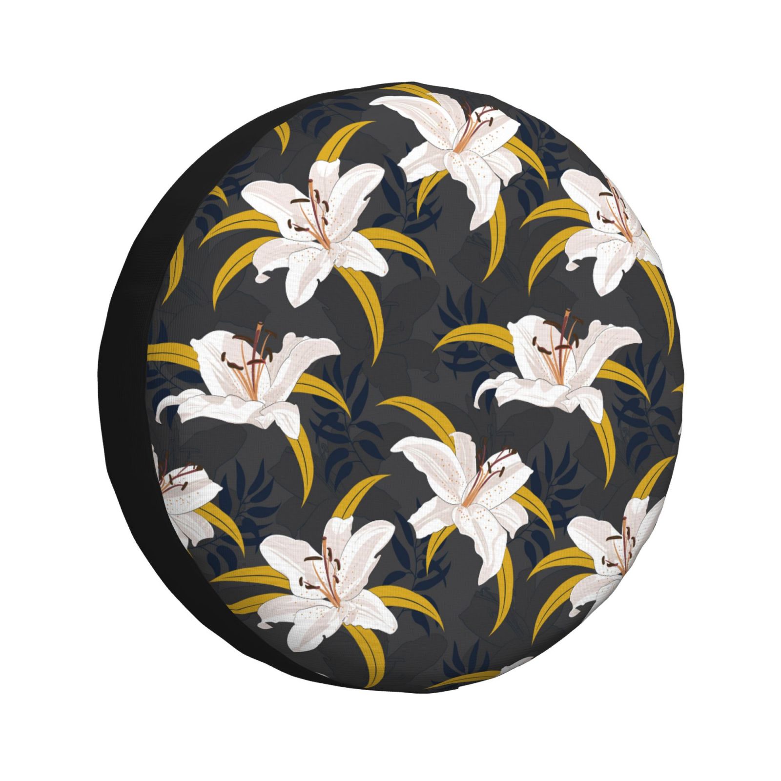 Bingfone Lilies Flowers Spare Tire Cover Weatherproof Universal Wheel ...