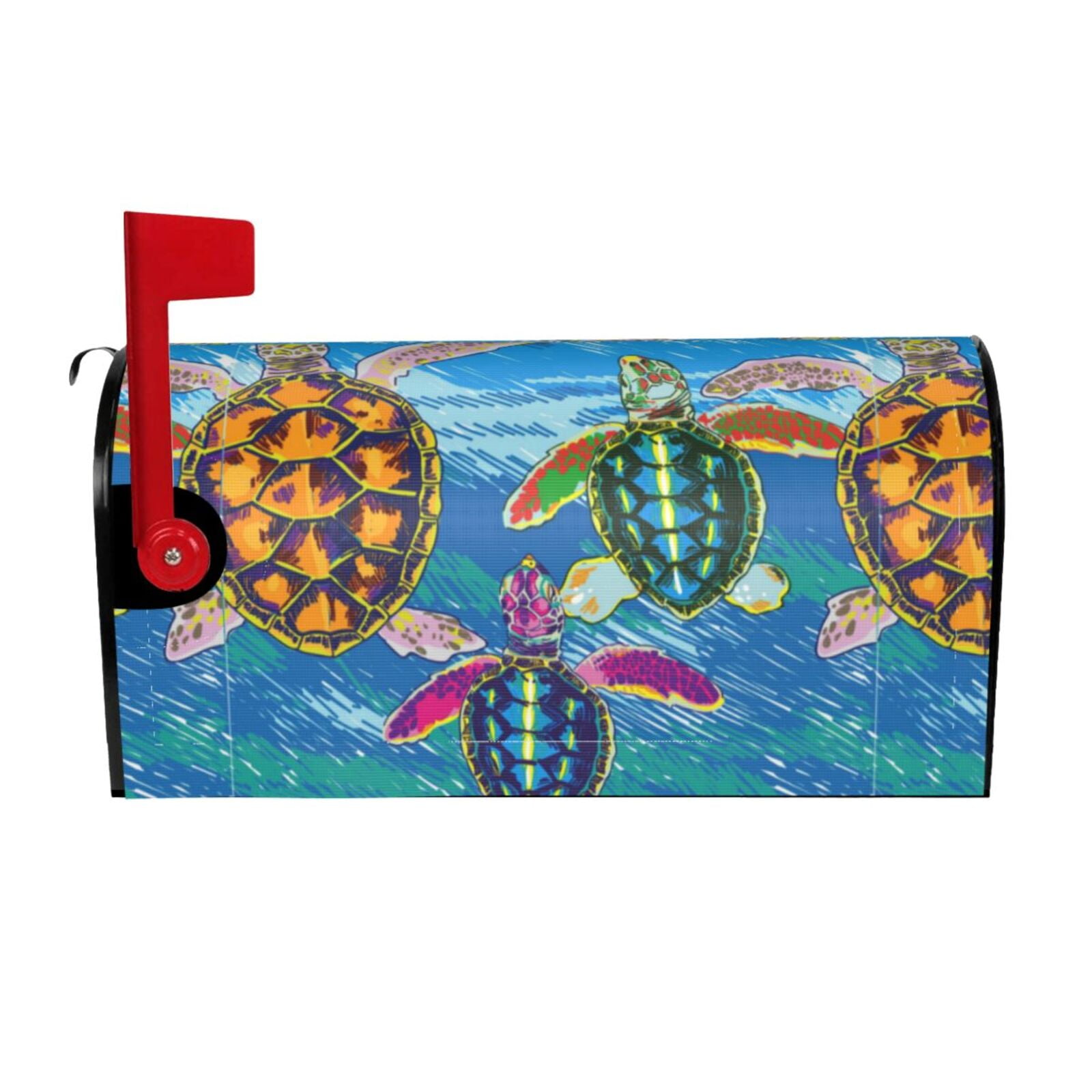Bingfone Little Sea Turtles Magnetic Mailbox Cover Standard Size For ...