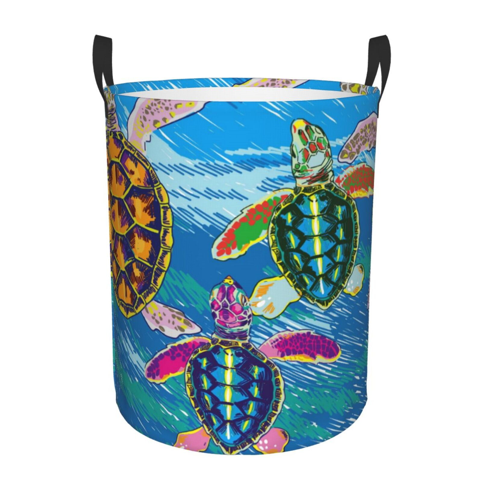Bingfone Little Sea Turtles Waterproof Foldable Laundry Hamper Bucket ...